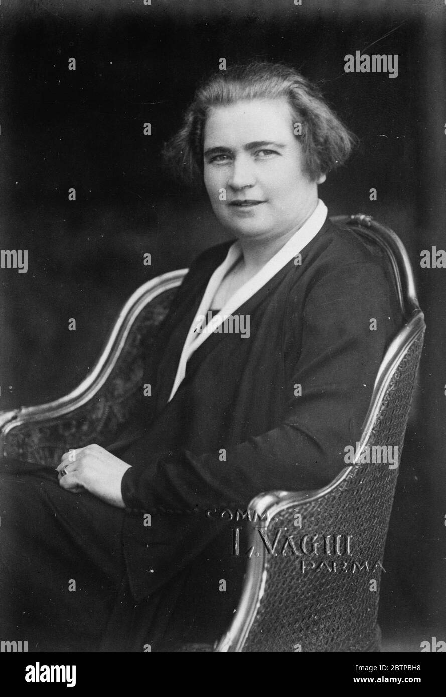 Signorina Mussolini . A striking portrait study of Signora Mussolini ...