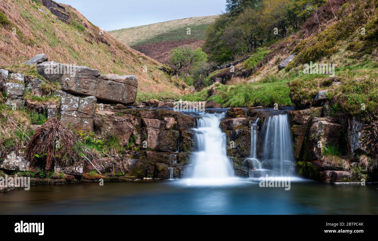 River Dane waterfalls,Peak District National Park ,Stafford-shire ...