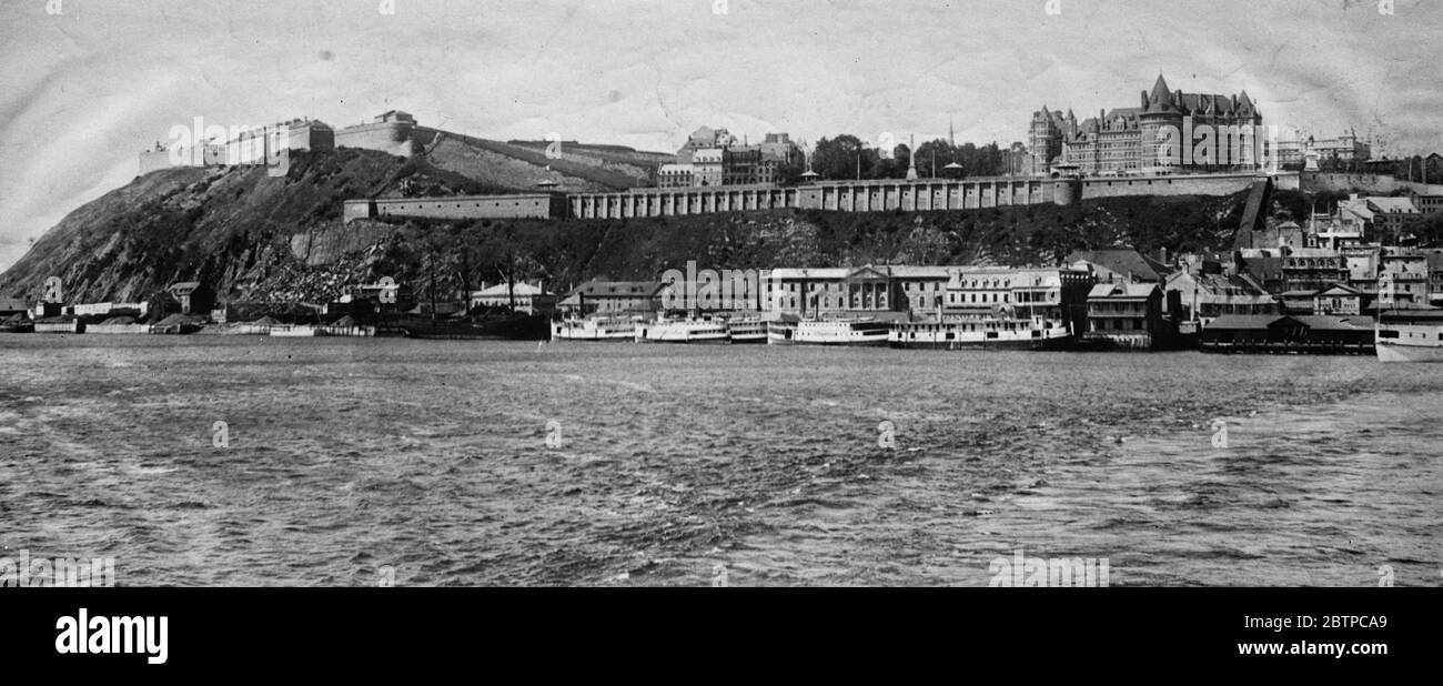 Quebec . The Citadel and Dufferin Terrace . June 1930 Stock Photo - Alamy