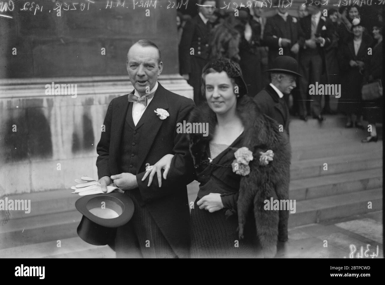 Doctor 's wedding . The marriage between Dr Daniel Ross Kilpatrick and ...