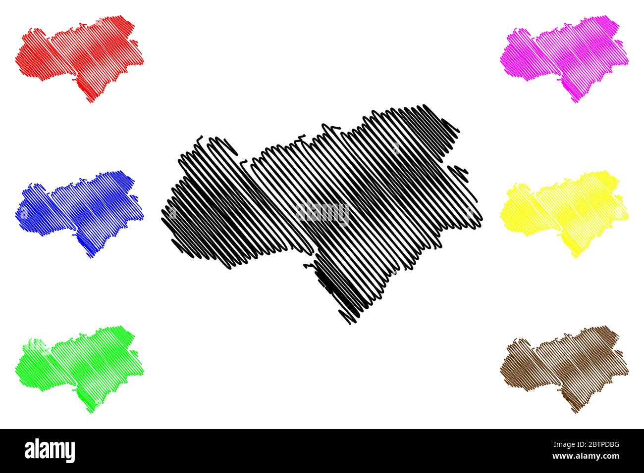 Gottingen City (Federal Republic of Germany, Lower Saxony) map vector ...