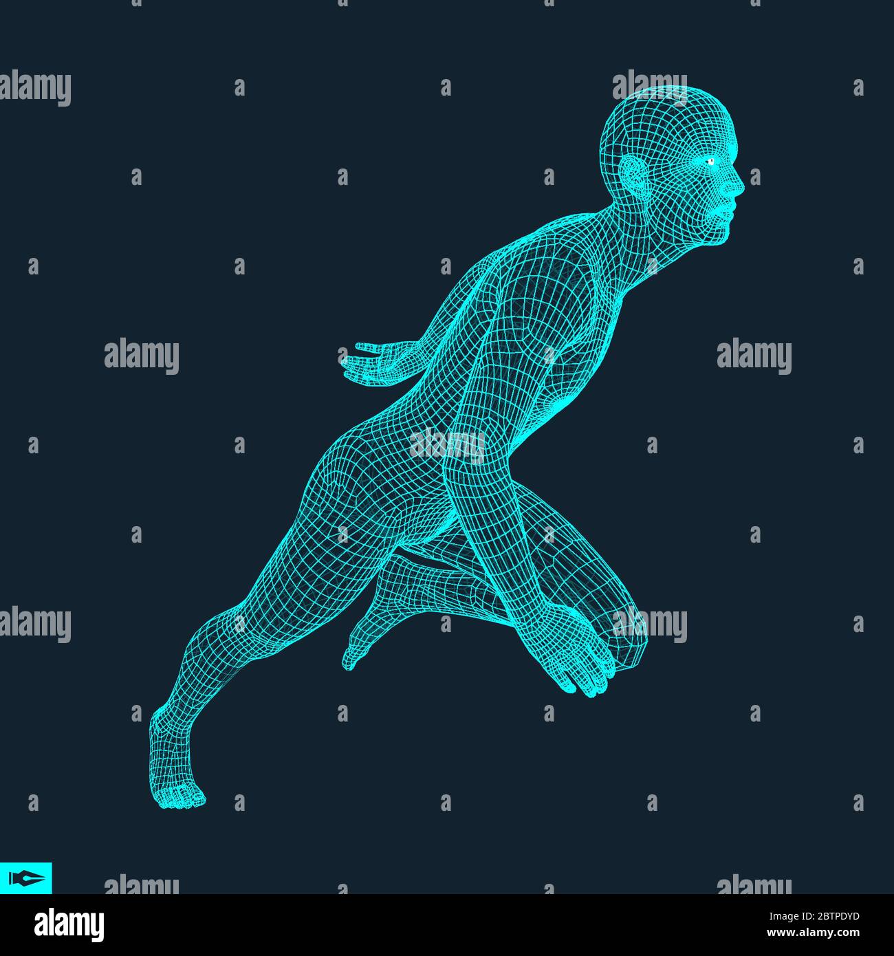 3d Running Man. Design for Sport, Business, Science and Technology ...