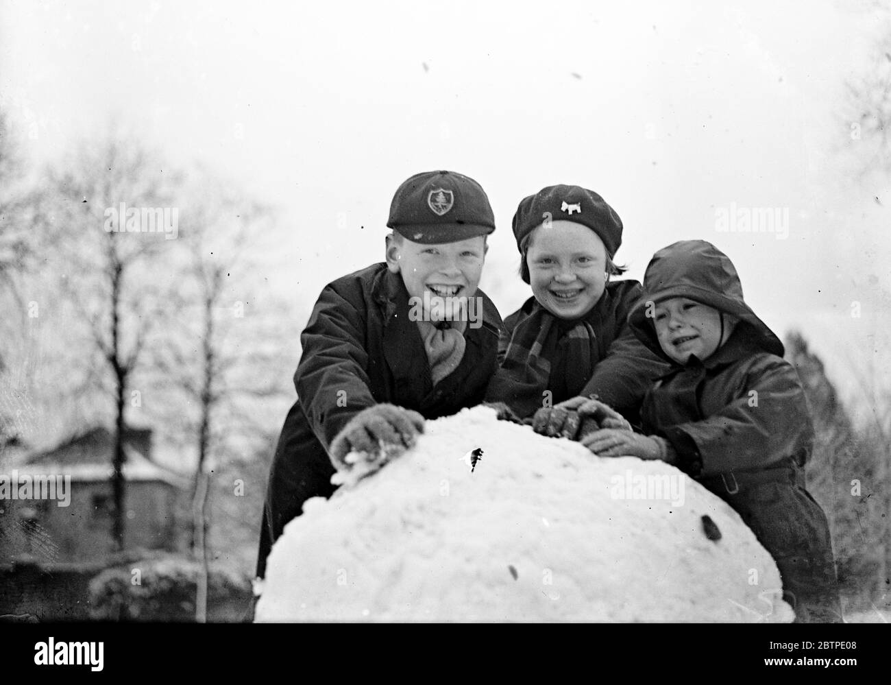 Giant snowball . 1935 Stock Photo - Alamy