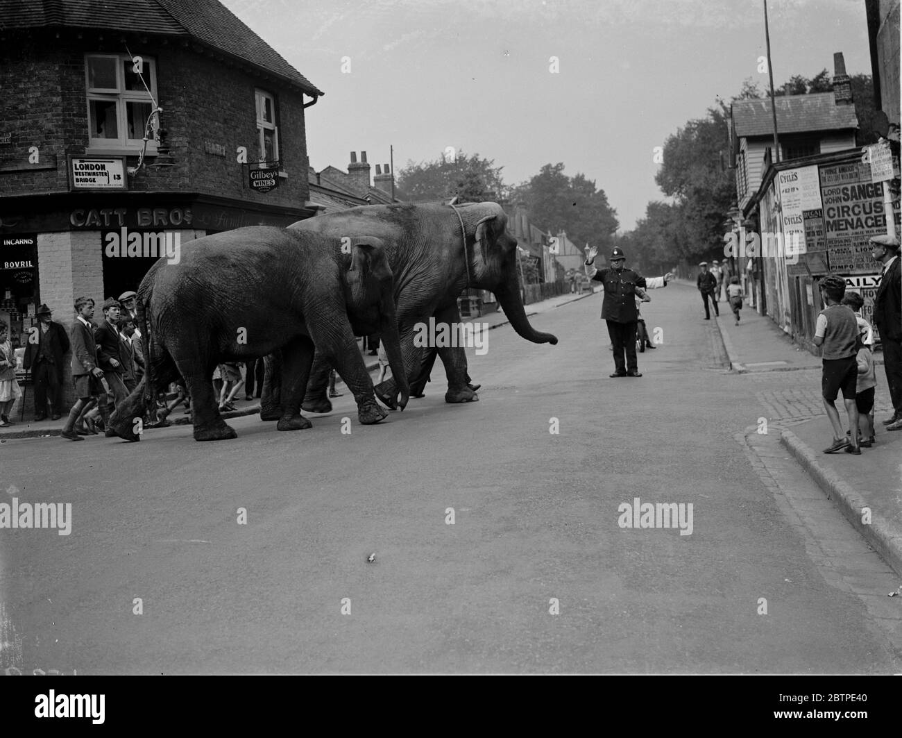Policeman crossing Black and White Stock Photos & Images - Alamy