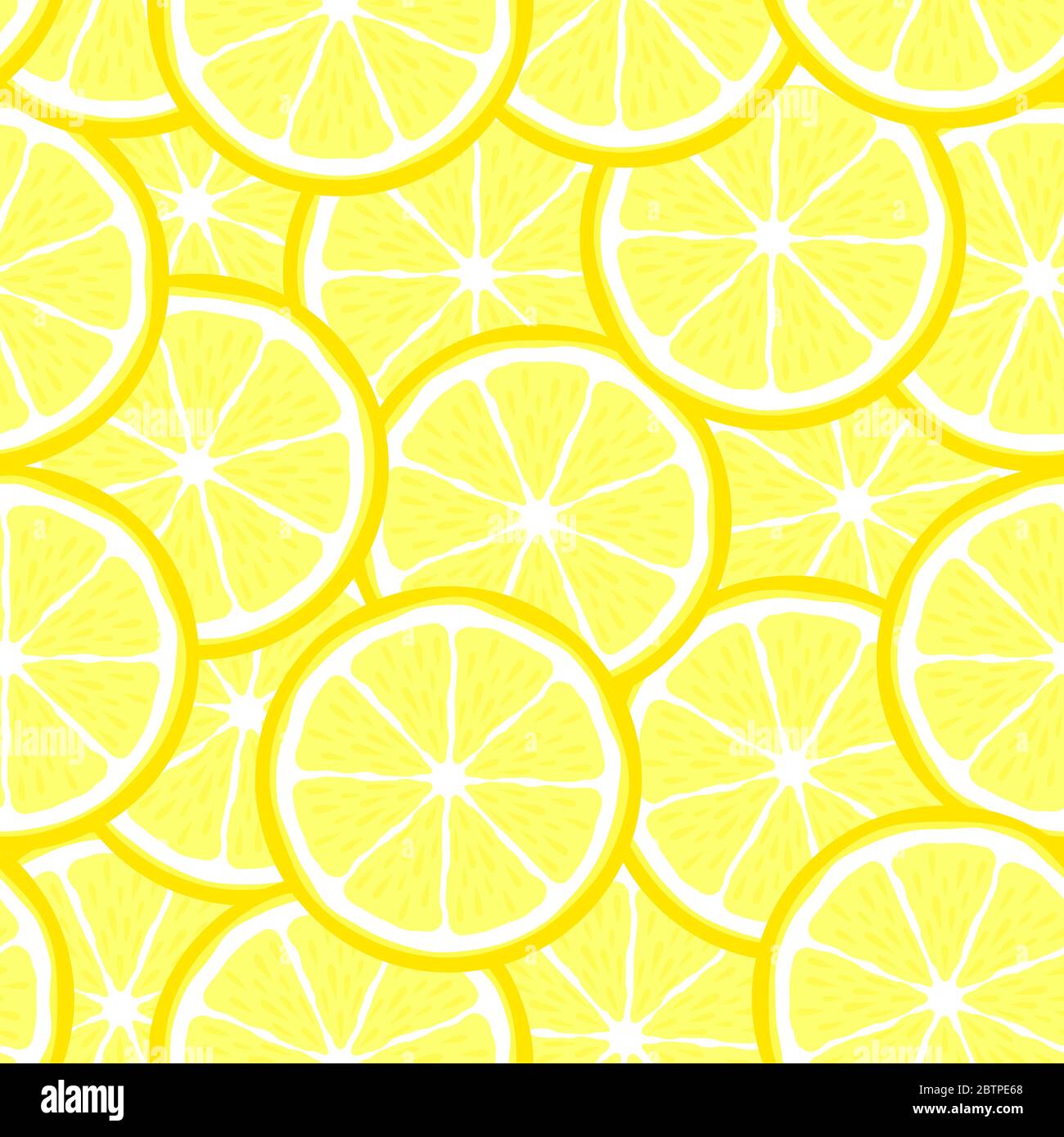 Lemon slice fruit citrus seamless bright pattern Stock Vector Image ...