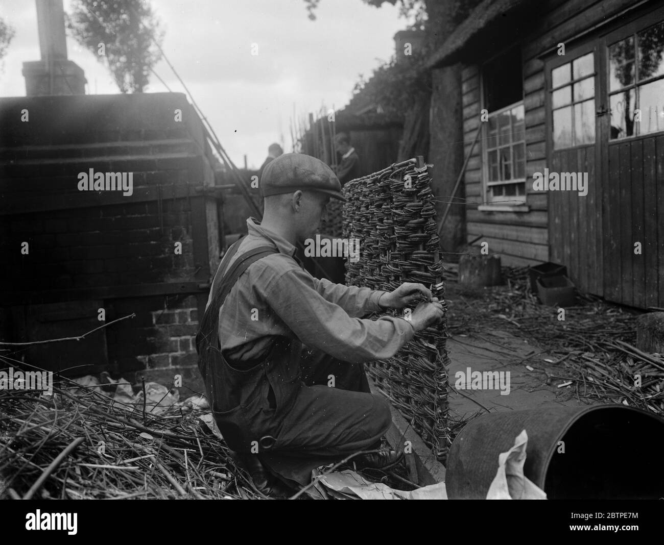 Wattle gate . 1937 Stock Photo - Alamy
