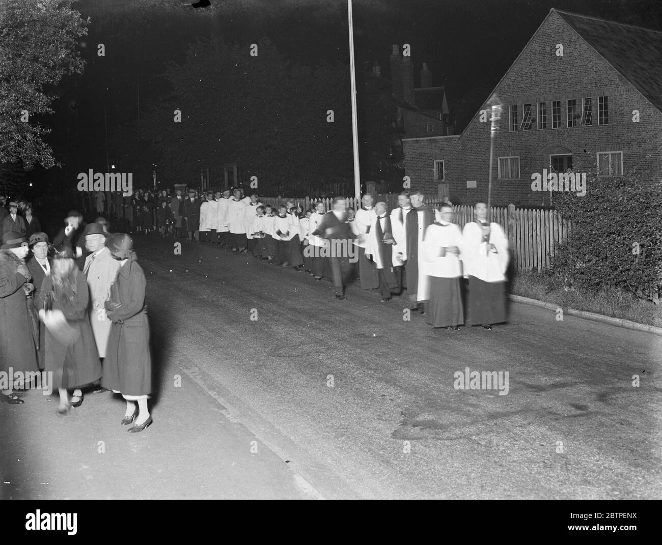 Night procession , Crayford . 1935 Stock Photo - Alamy