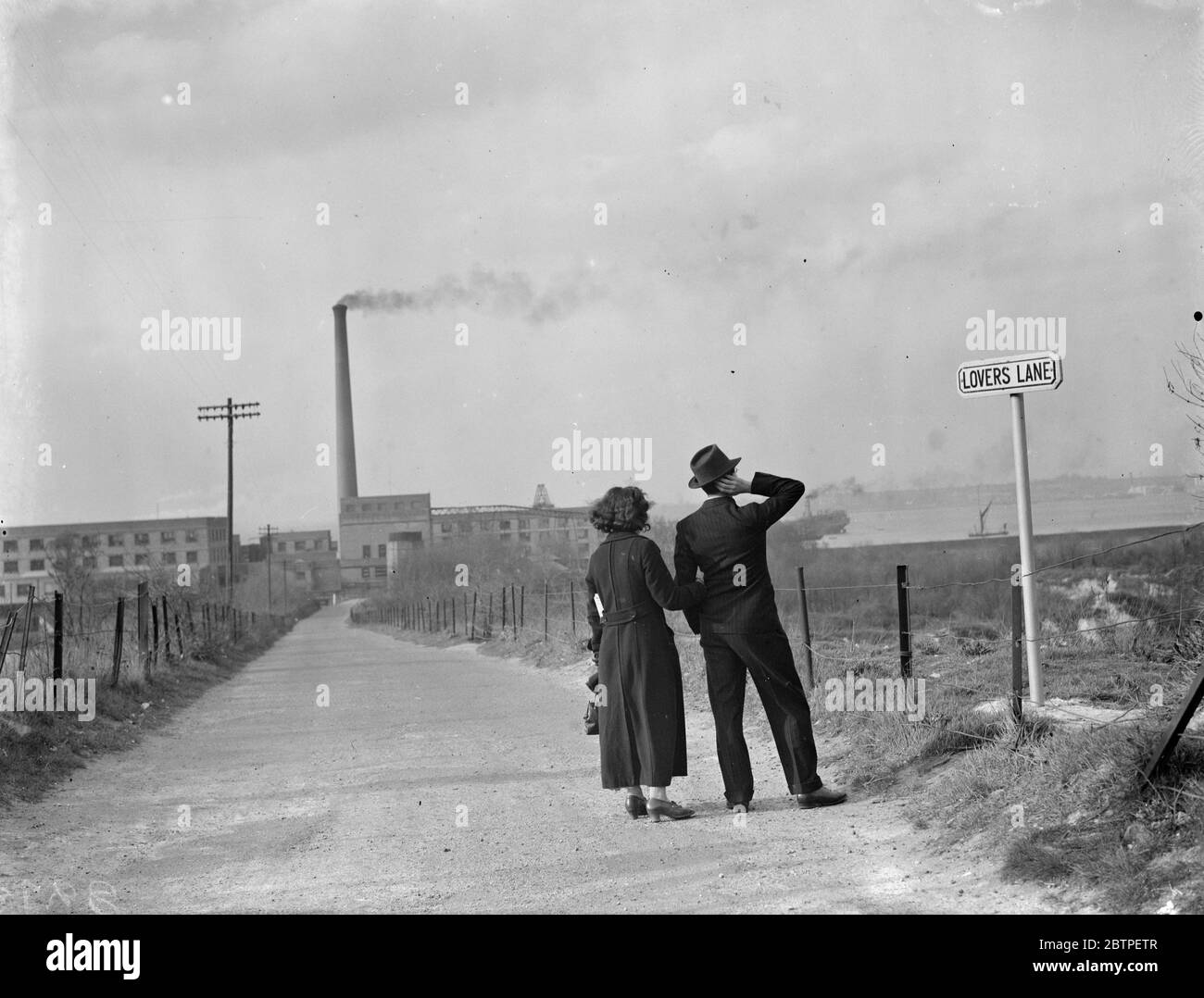 Lovers lane sign Black and White Stock Photos & Images - Alamy