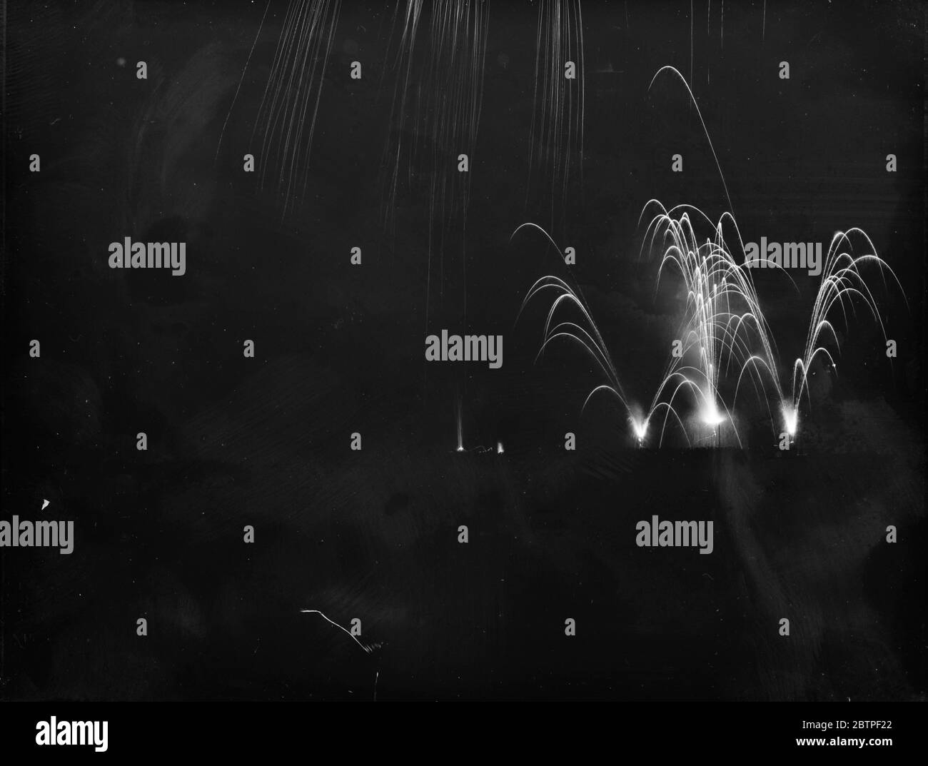 Firework display . 1936 Stock Photo - Alamy