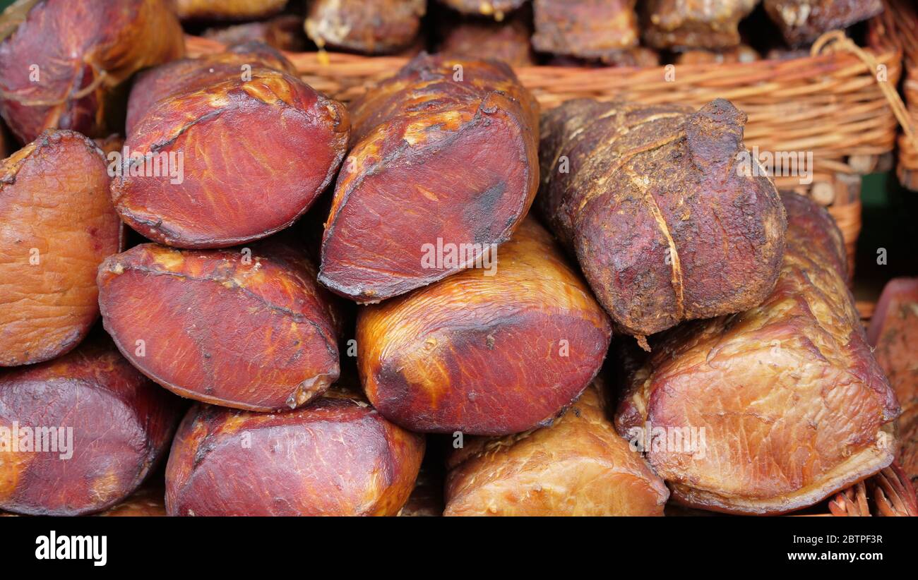 Smoked ham fillet hi-res stock photography and images - Alamy
