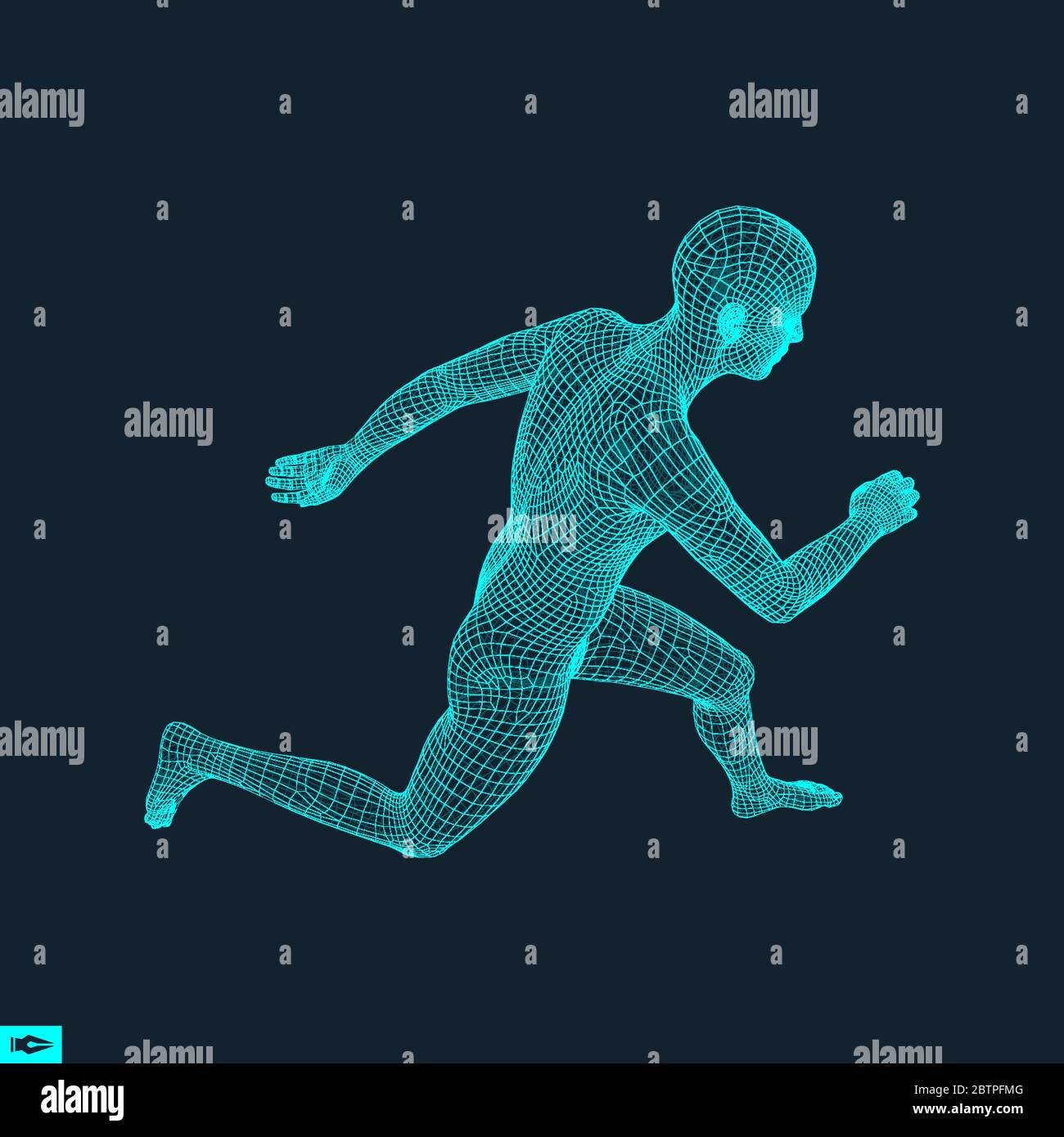 3d Running Man. Design for Sport, Business, Science and Technology ...