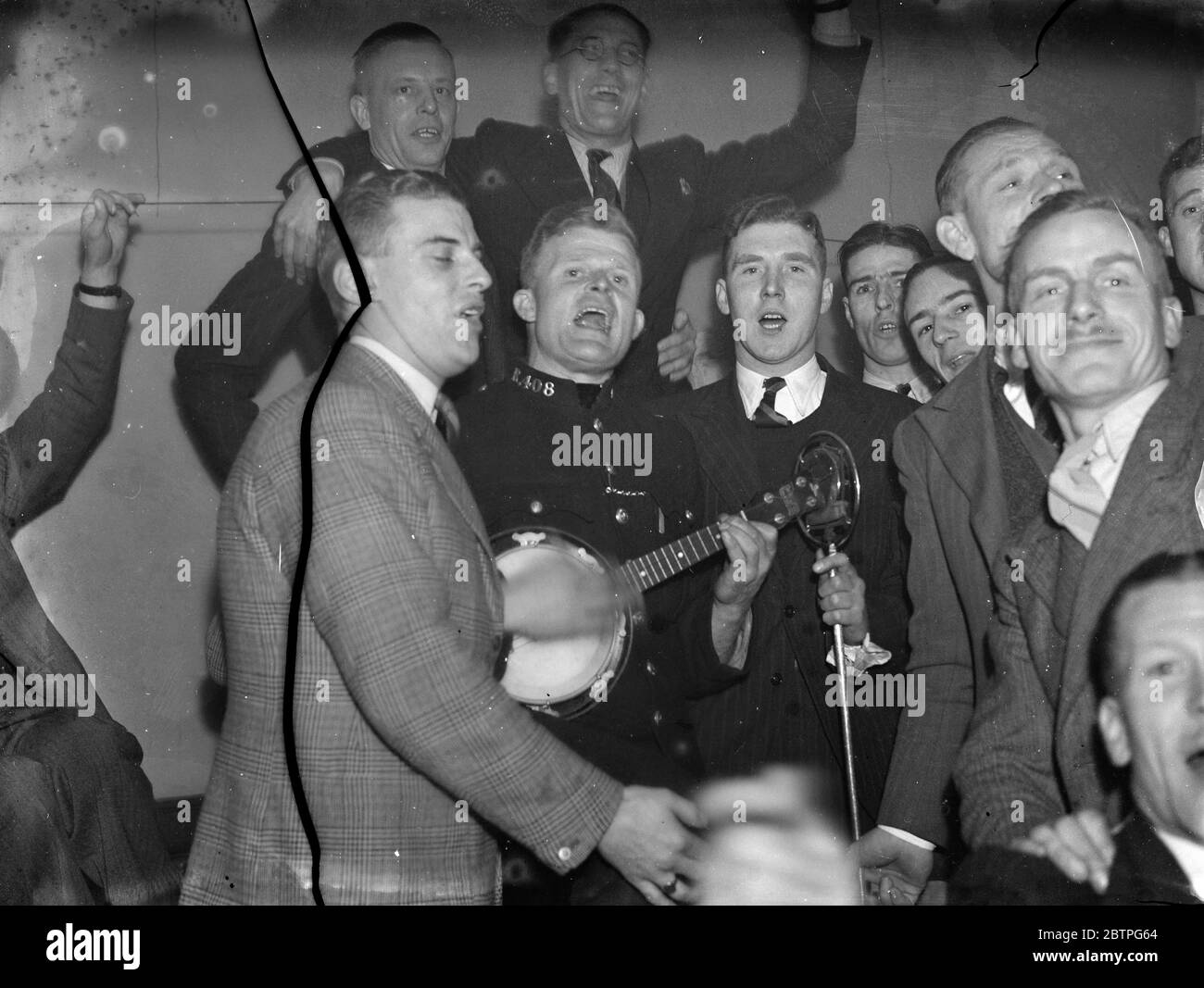 Woolwich police smoking concert . 1939 Stock Photo - Alamy
