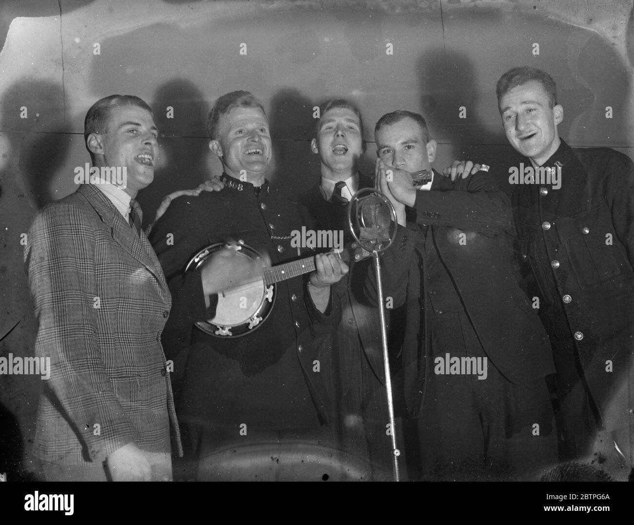 Woolwich police smoking concert . 1939 Stock Photo - Alamy