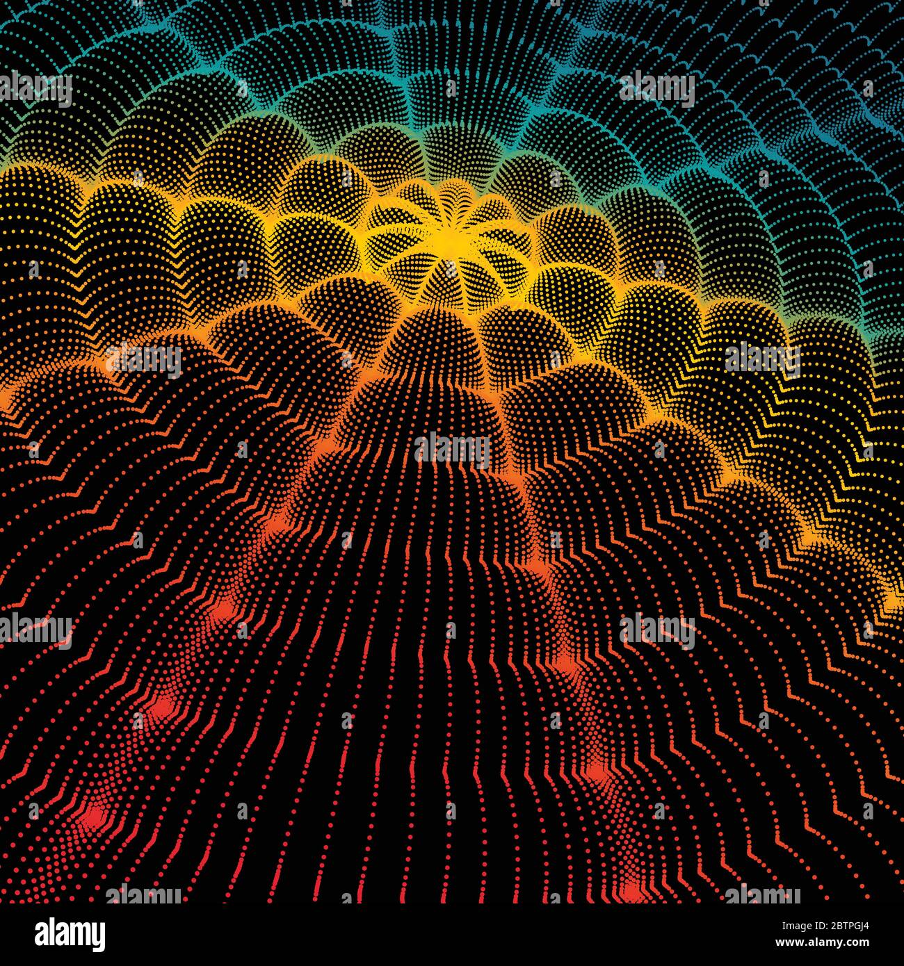 Wavy Grid Background. 3d Abstract Vector Illustration Stock Vector ...