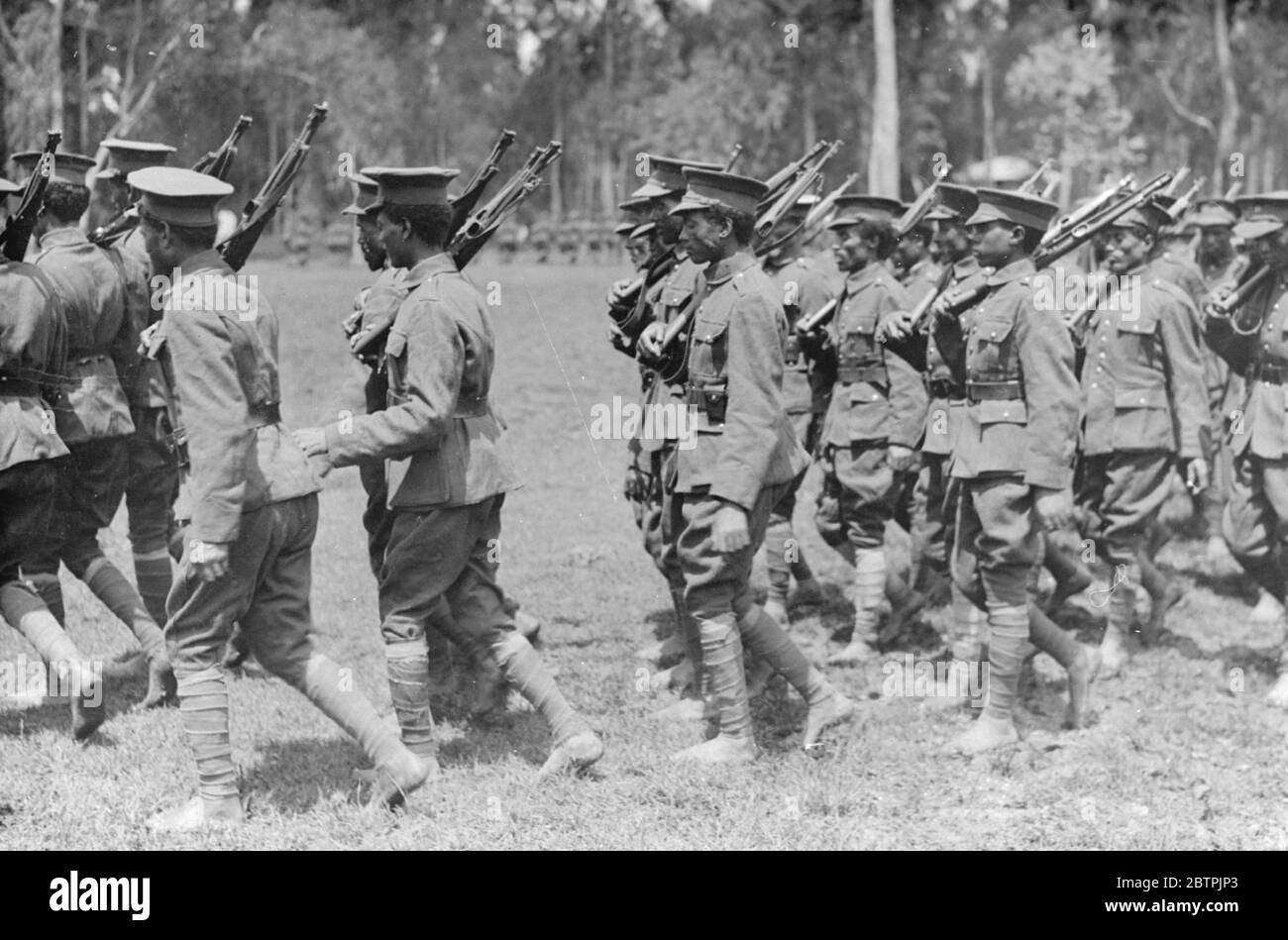 Abyssinian troops . 1935 Stock Photo - Alamy