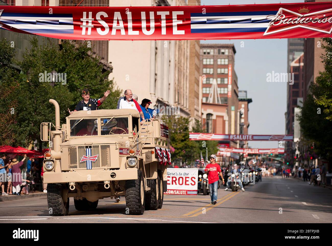 VFW Military Salute Parade and Patriotic Celebration in downtown St ...