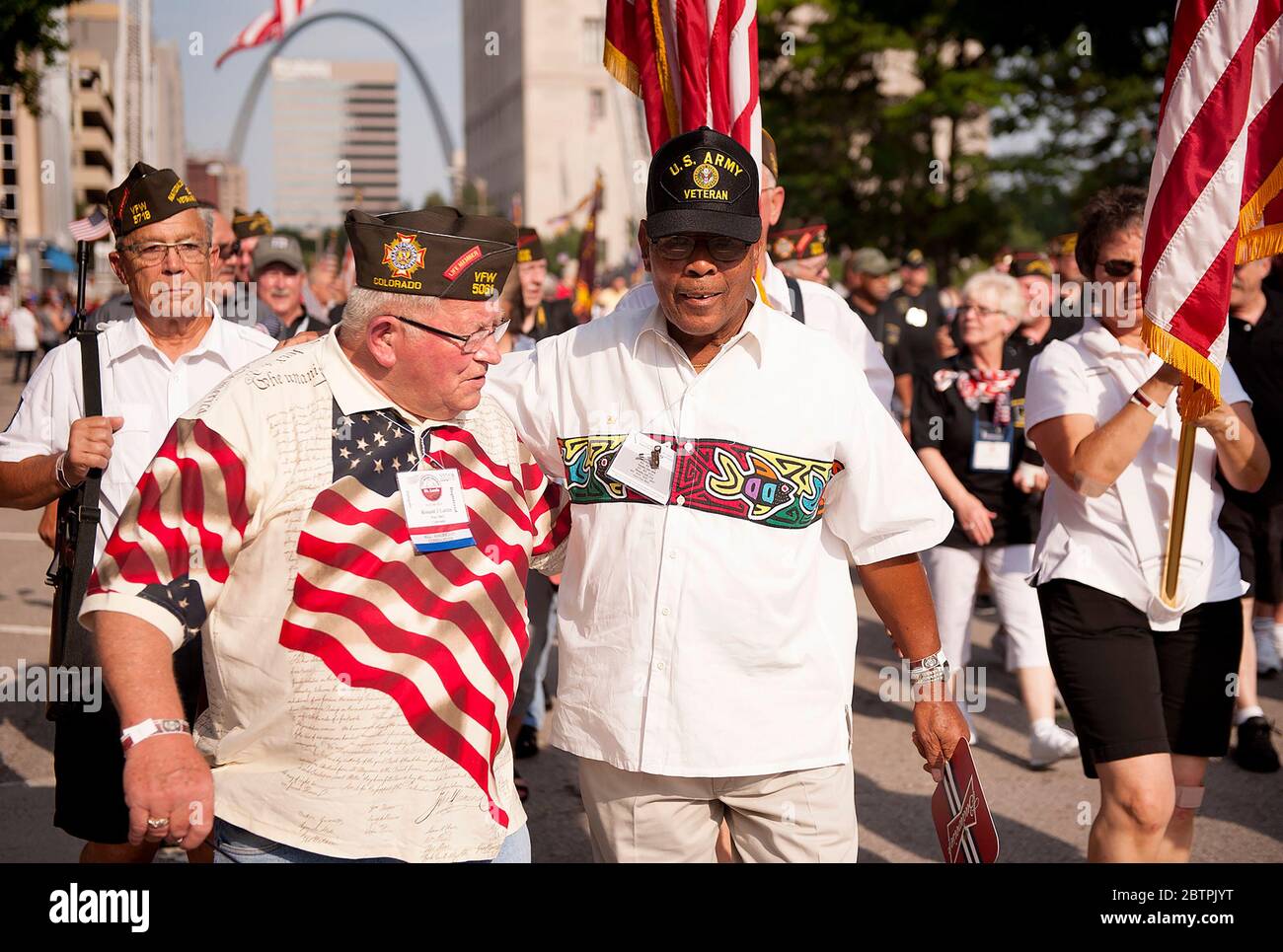 VFW Military Salute Parade and Patriotic Celebration in downtown St ...