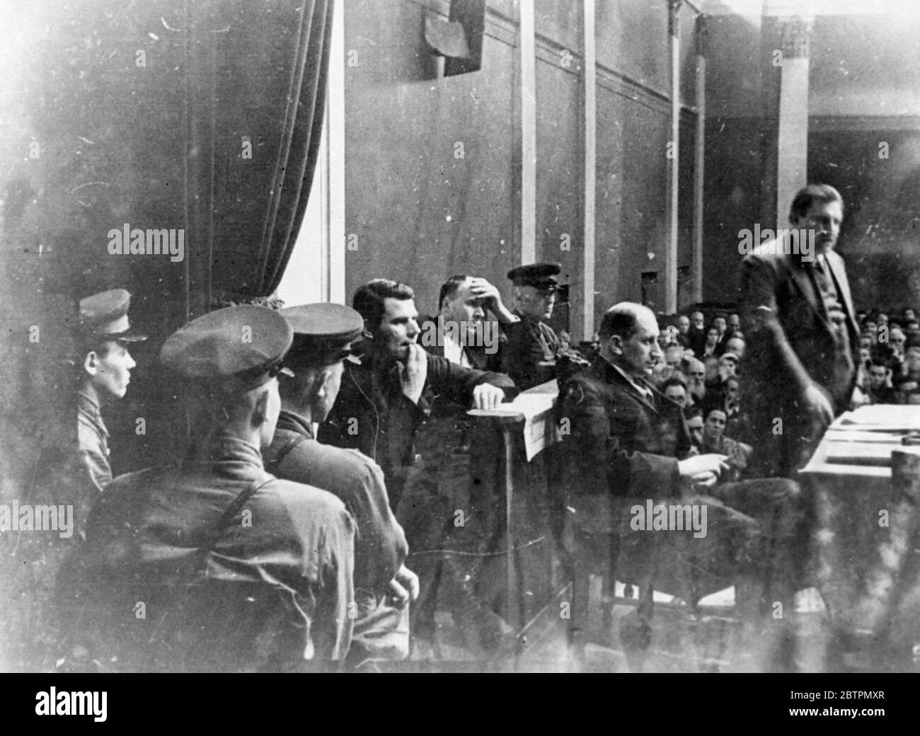 Soviet scientists to die . This is the first picture received in London ...