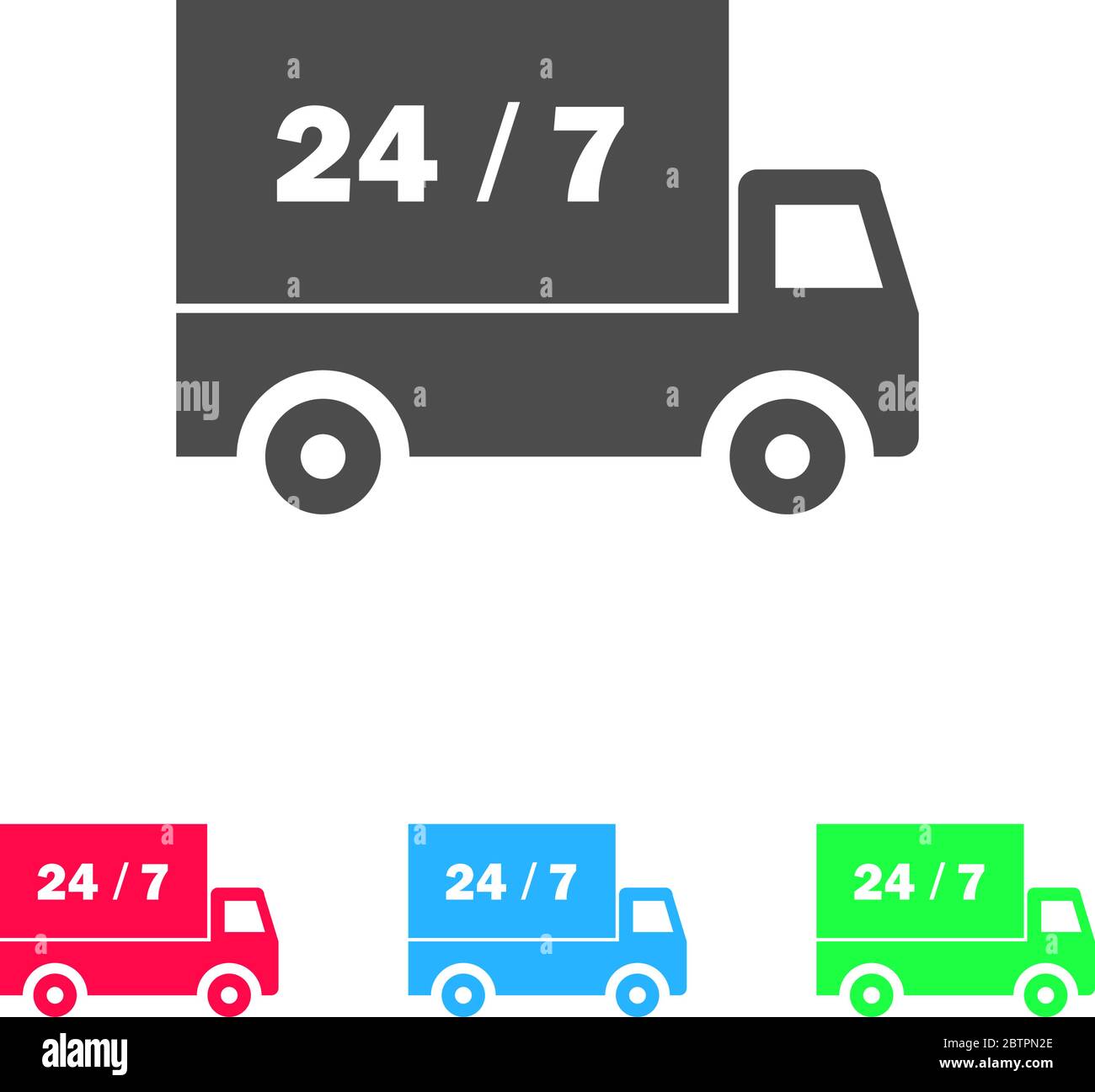 Shipping icon flat. Color pictogram on white background. Vector ...