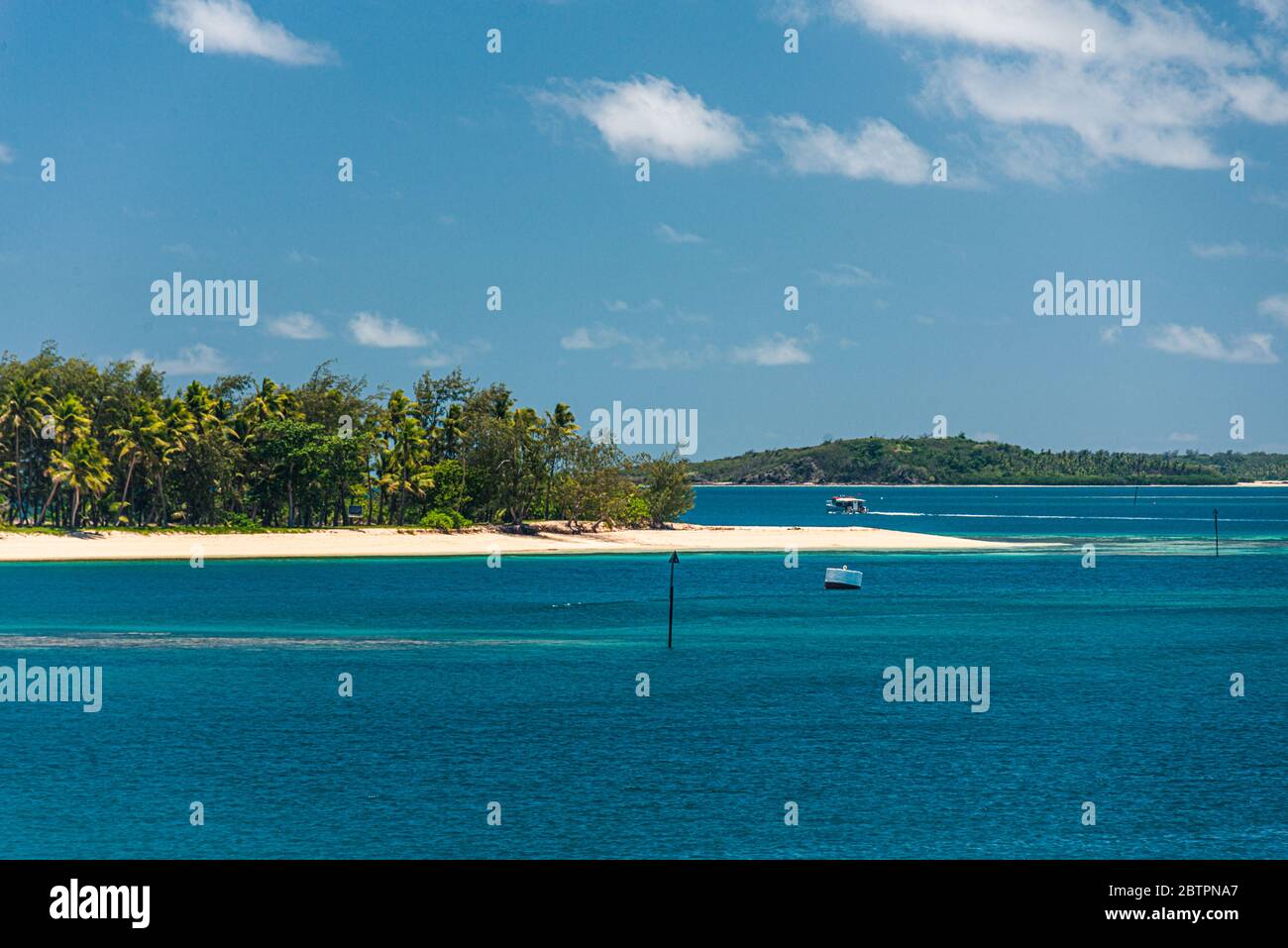 korondole point, shore line of a tropical isalnds. White sandy beach of ...