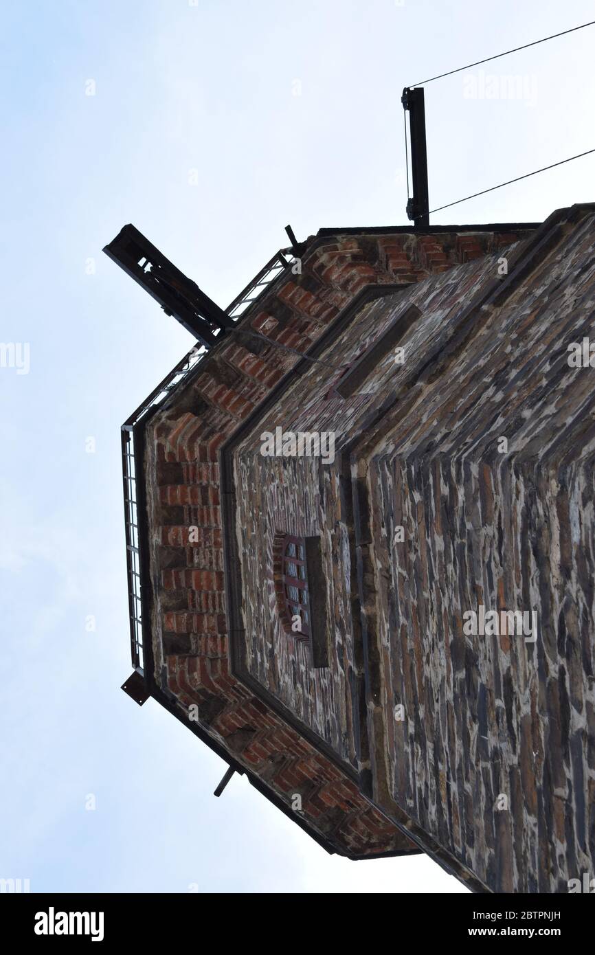 medieval ferry tower in Hatzenport, Mosel valley in Germany Stock Photo ...