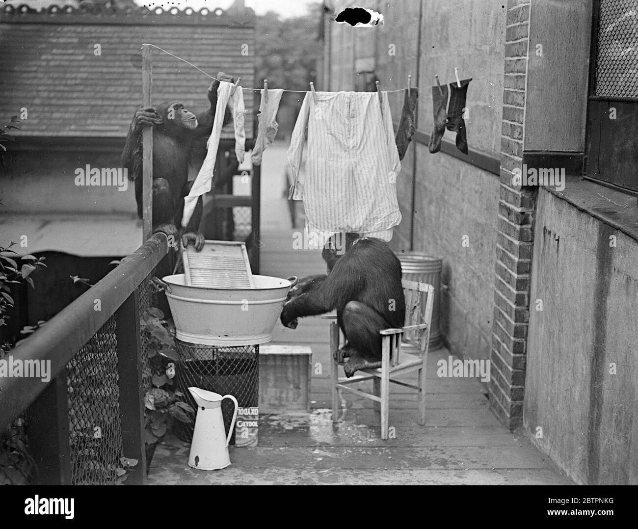 Washing garments Black and White Stock Photos & Images - Alamy