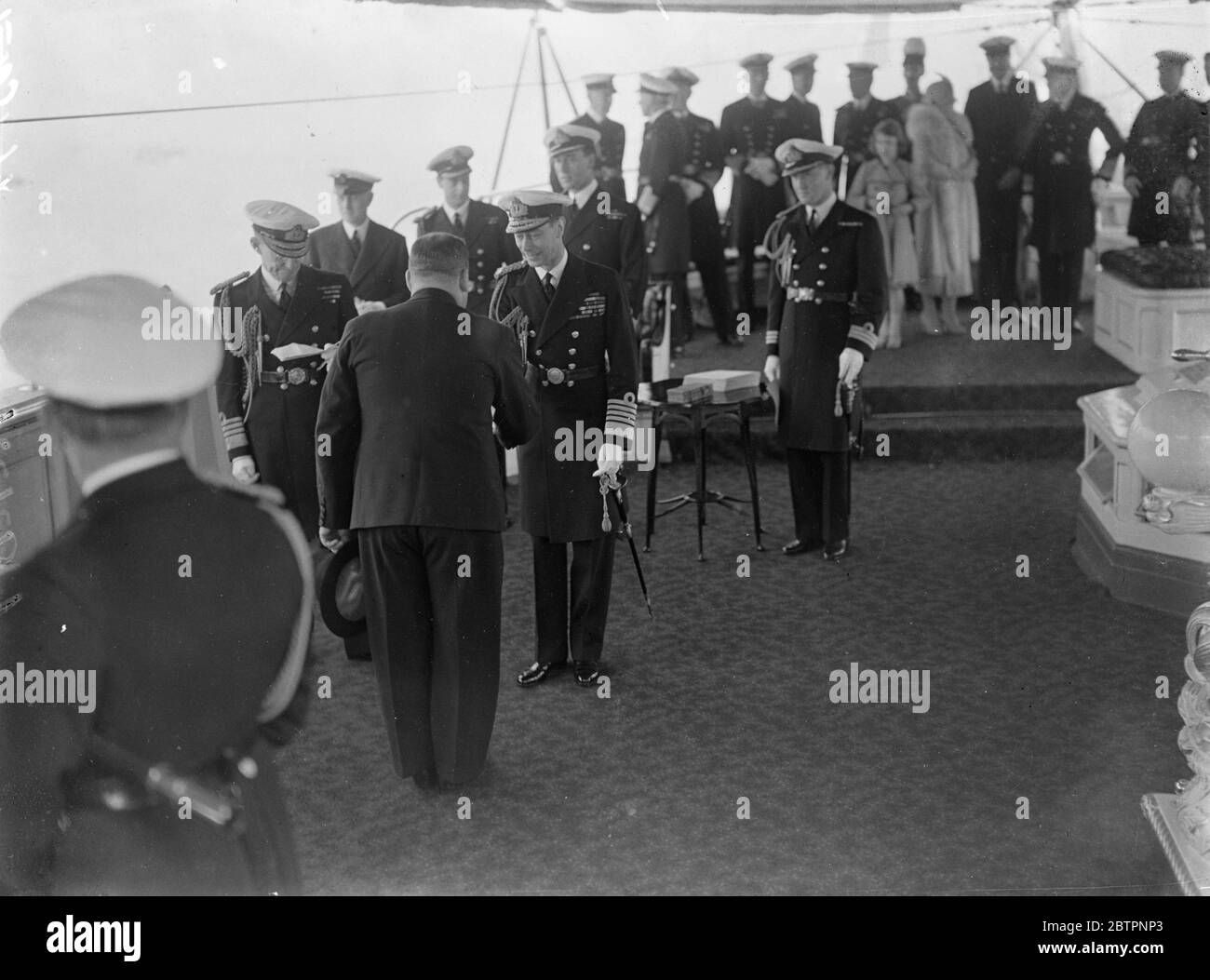 Royal Navy inspection Stock Photo - Alamy
