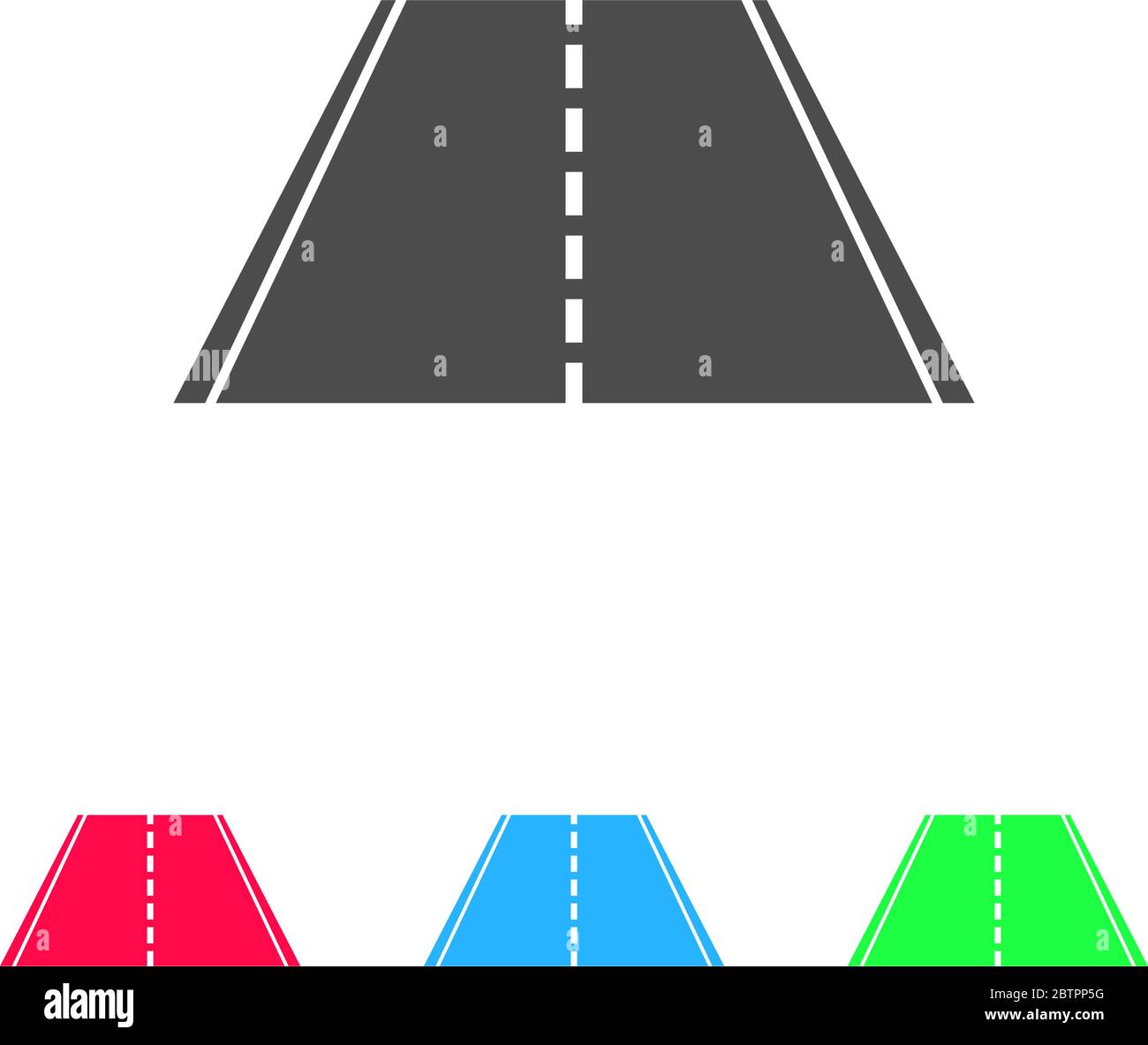 Highway icon flat. Color pictogram on white background. Vector ...