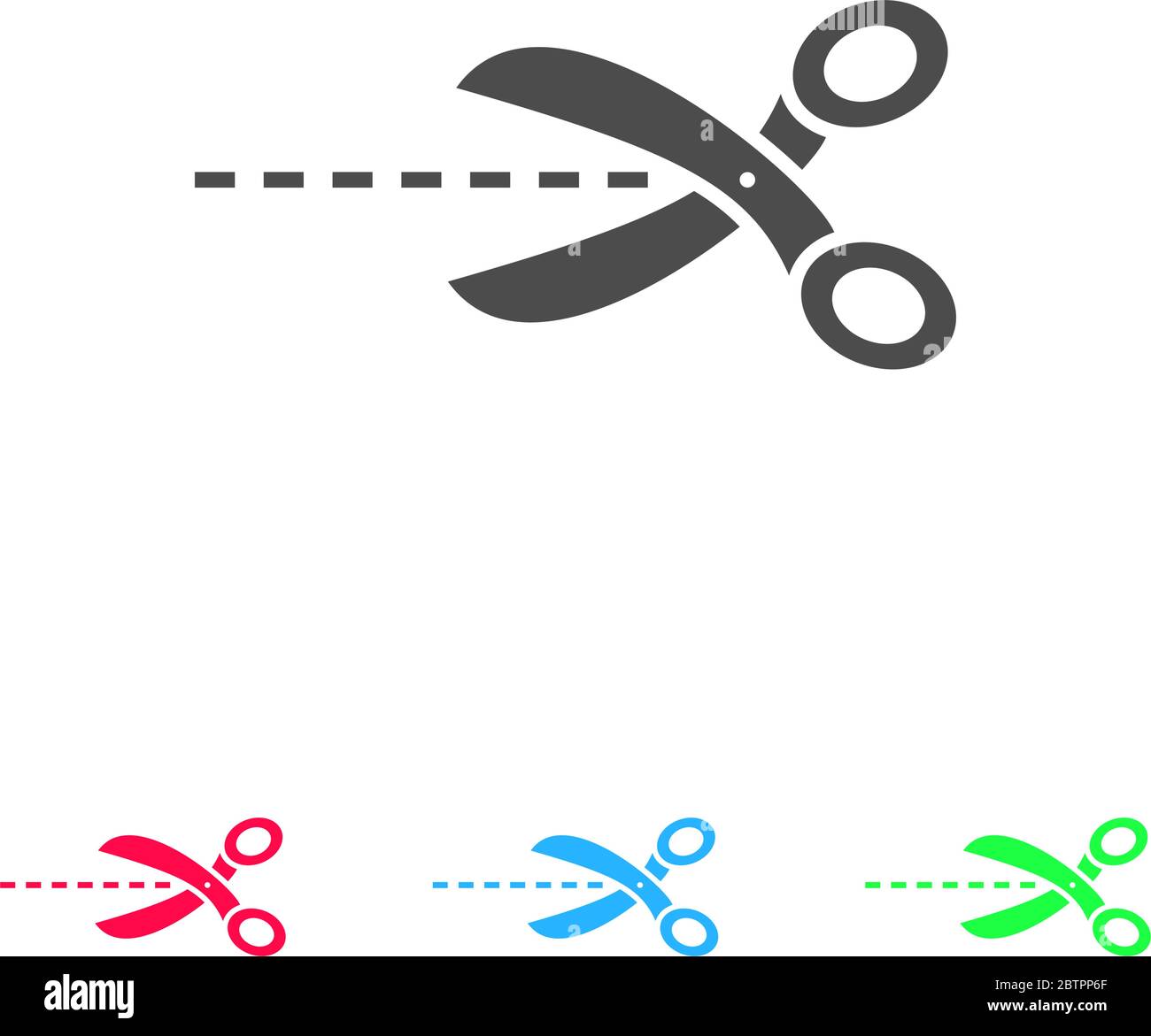Cut icon flat. Color pictogram on white background. Vector illustration ...