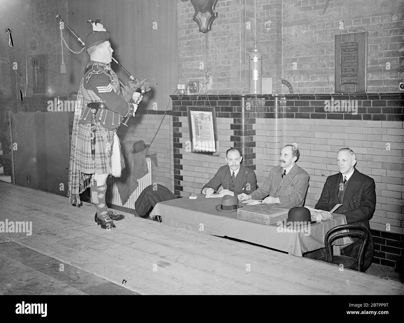 Bagpipers compete in London. The Scottish Piping Society of London are ...