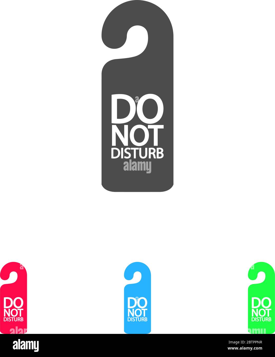 Do Not Distrub icon flat. Color pictogram on white background. Vector ...