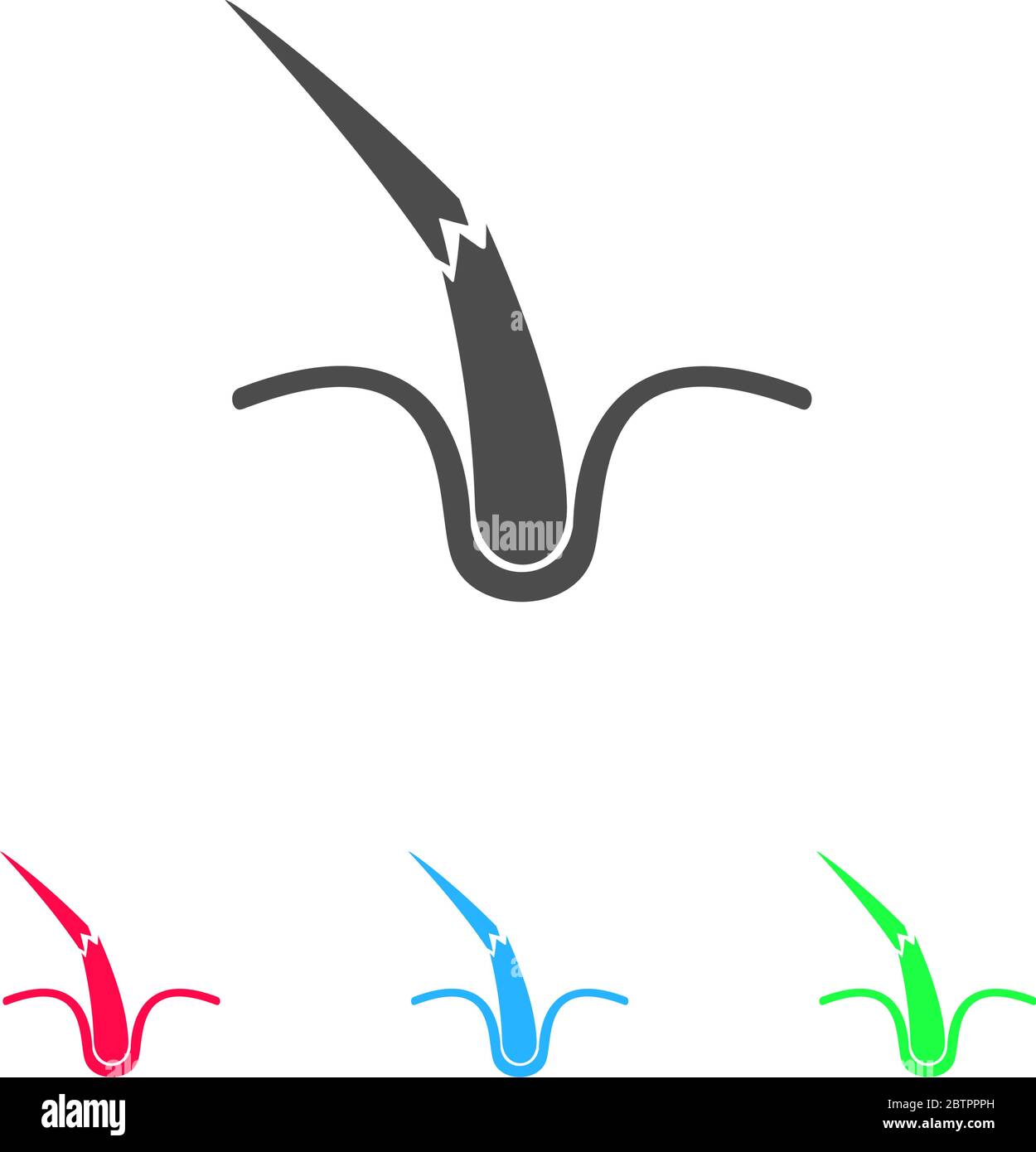 Hair bulb icon flat. Color pictogram on white background. Vector ...