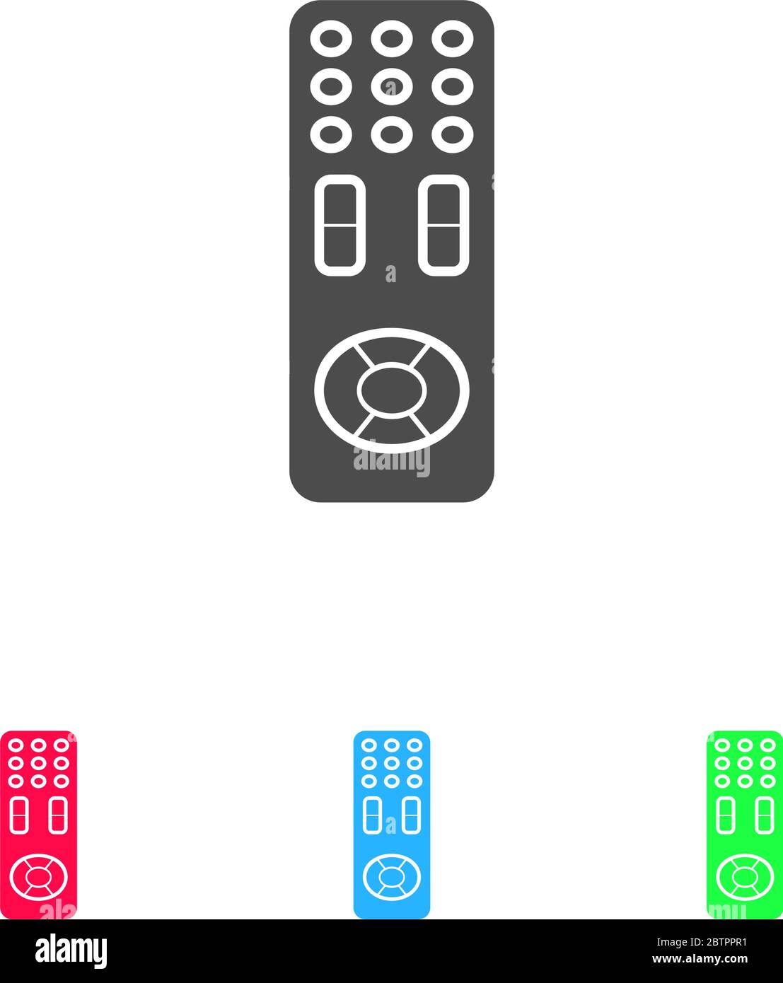 Remote control icon flat. Color pictogram on white background. Vector ...