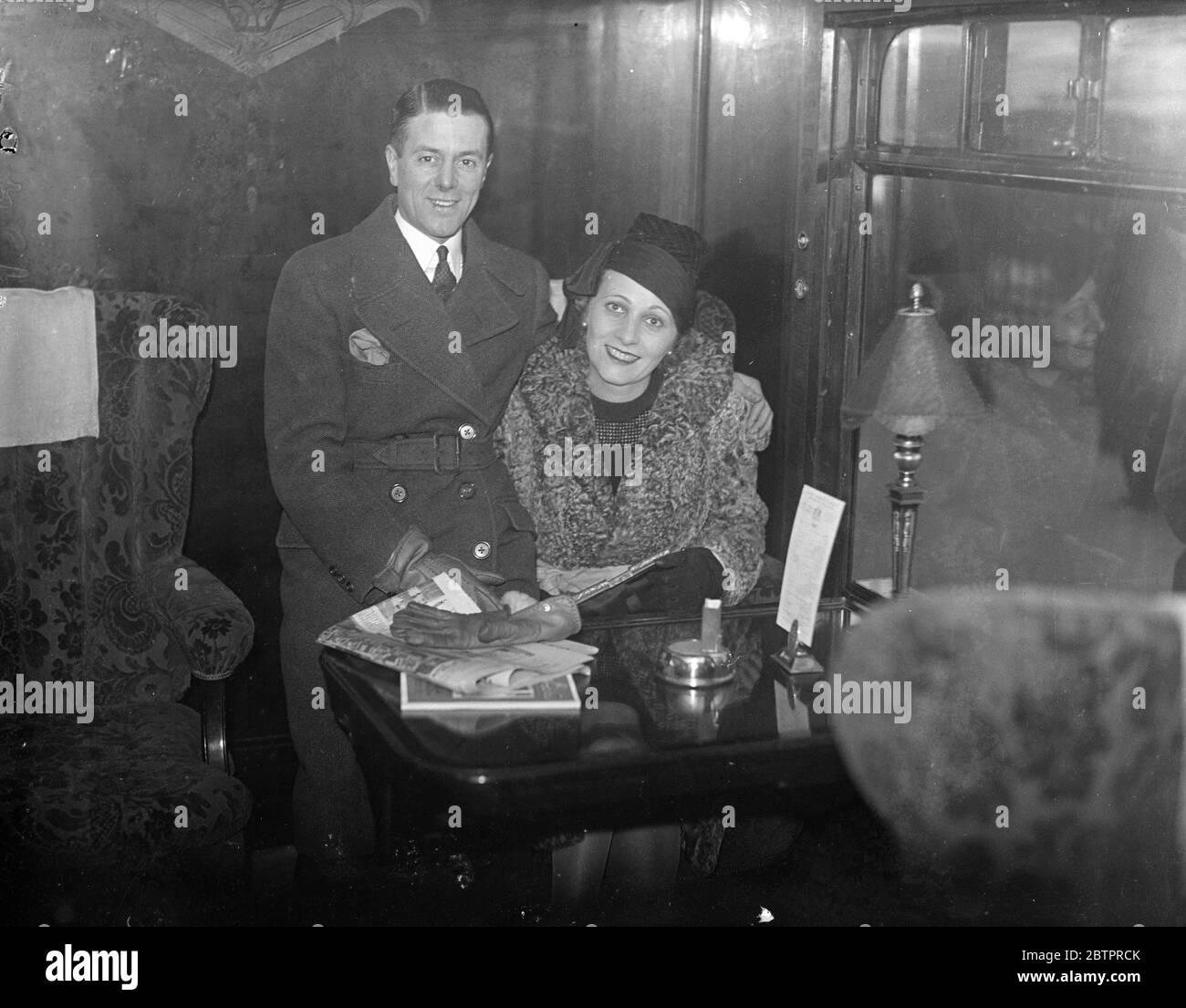 Famous jockeys off to America. Jack Sirrett, the Jockey, and his wife ...