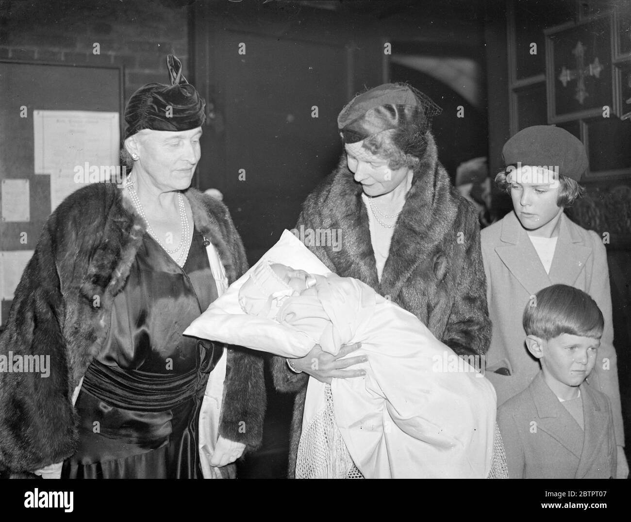 Three generations. Daughter of Ambassador christened in London. The two ...