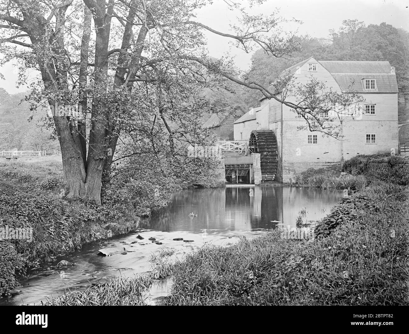 Historical watermill Black and White Stock Photos & Images - Alamy