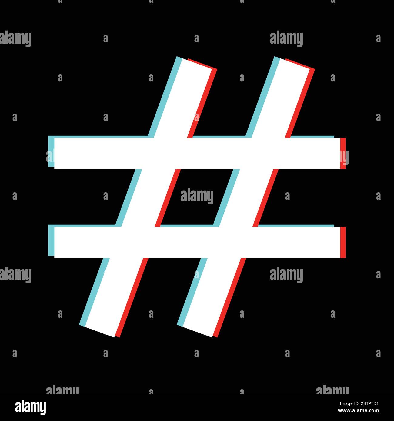 Hashtag sign banner element Stock Vector Images - Alamy