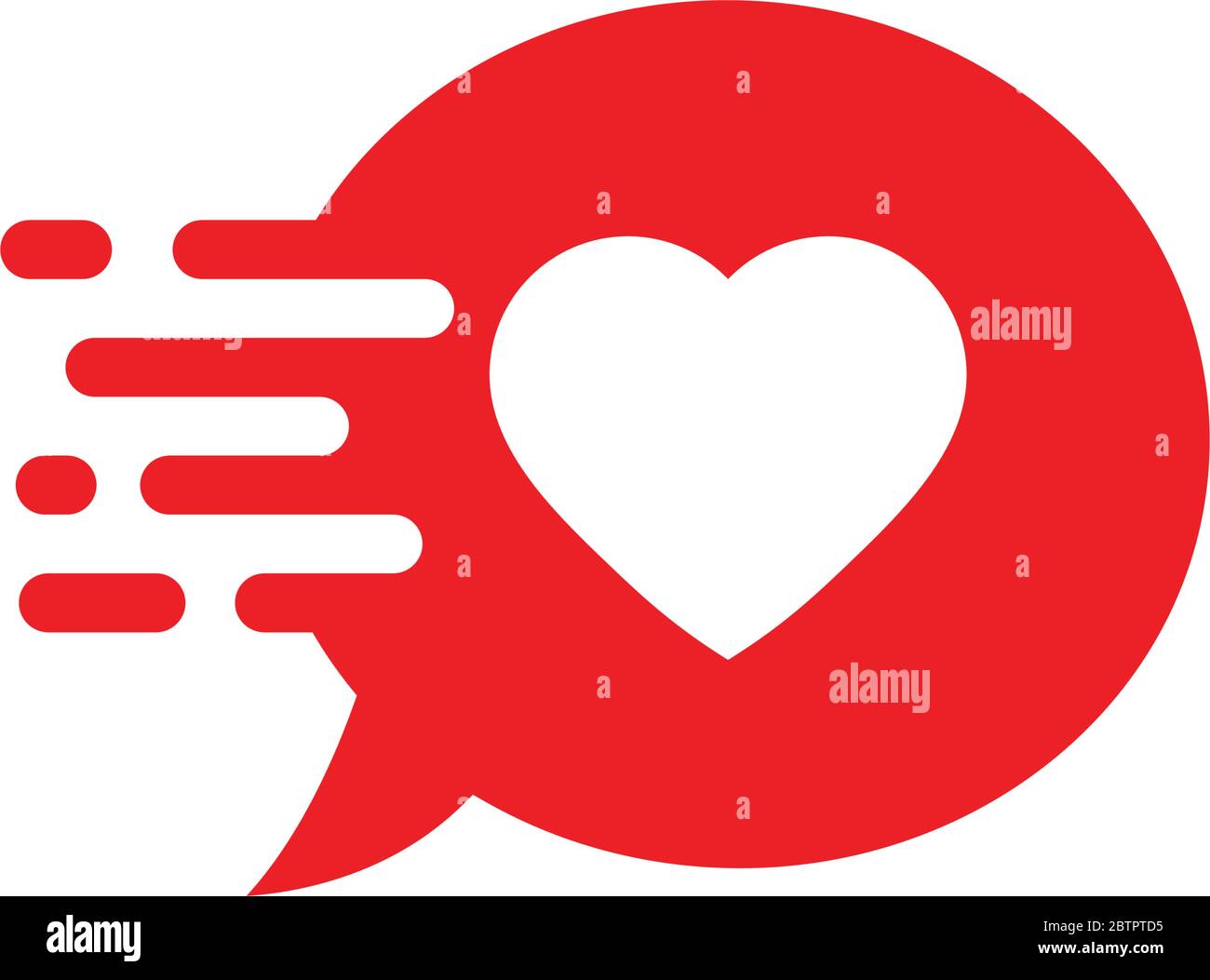 heart fast icon. Chat symbol with heart vector Stock Vector Image & Art ...