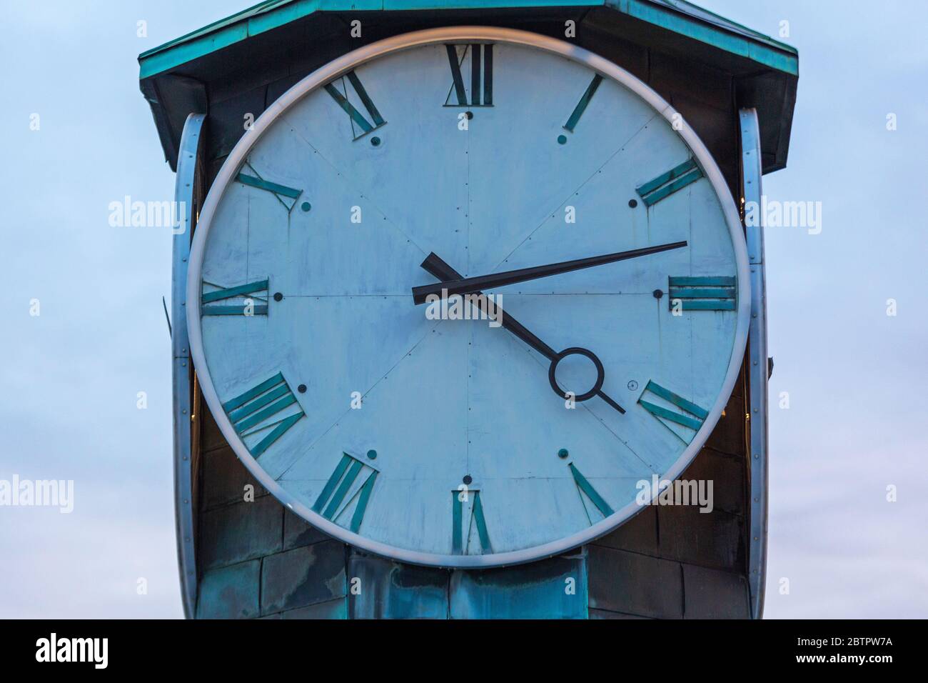 Aker Brygge Clock Tower in Oslo Norway Stock Photo - Alamy