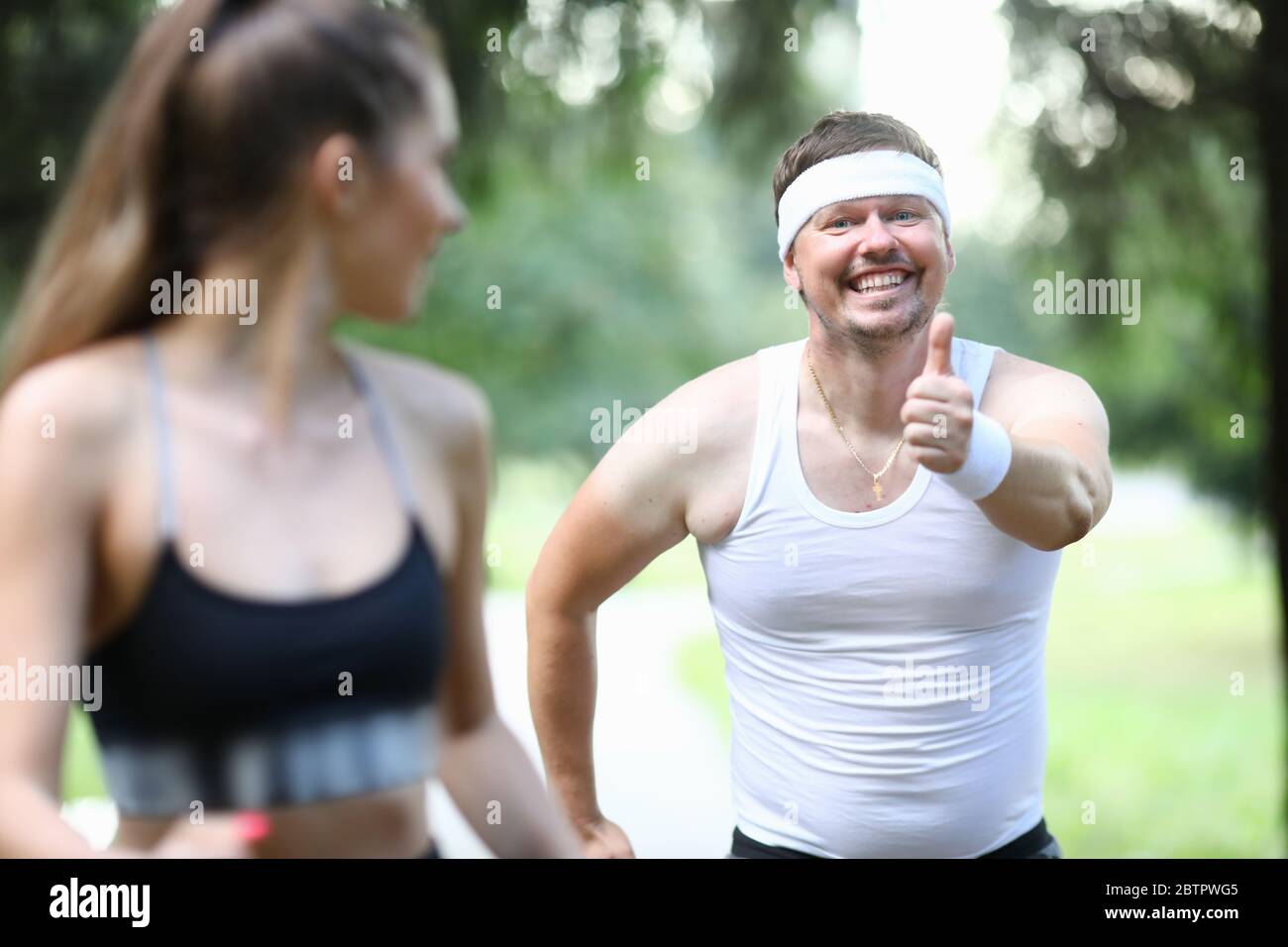 Guy tired work for fit body Stock Photo - Alamy