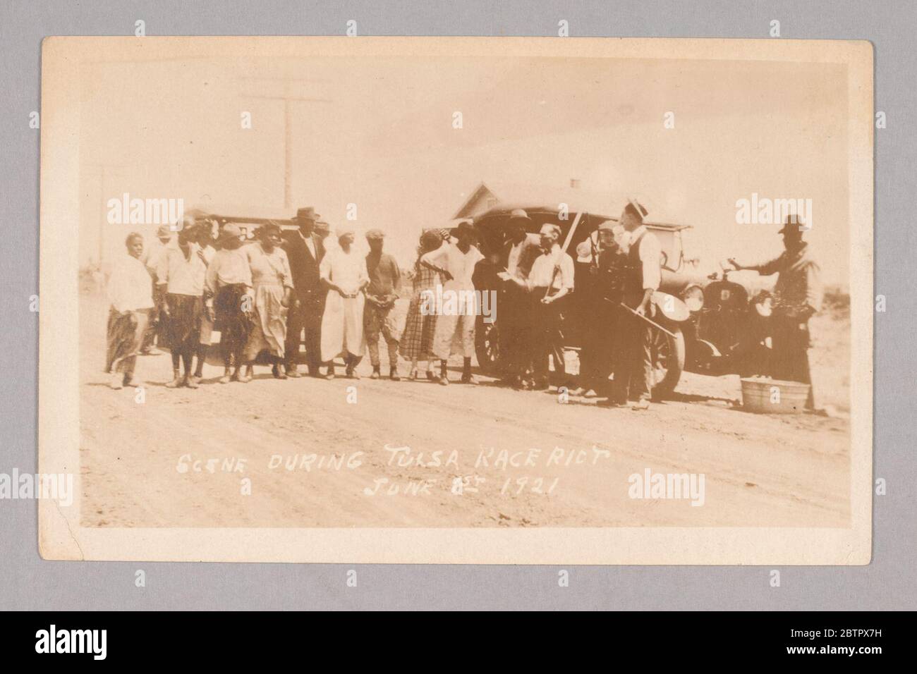 Scene from Tulsa Race Riot June 1st 1921. This black-and-white ...