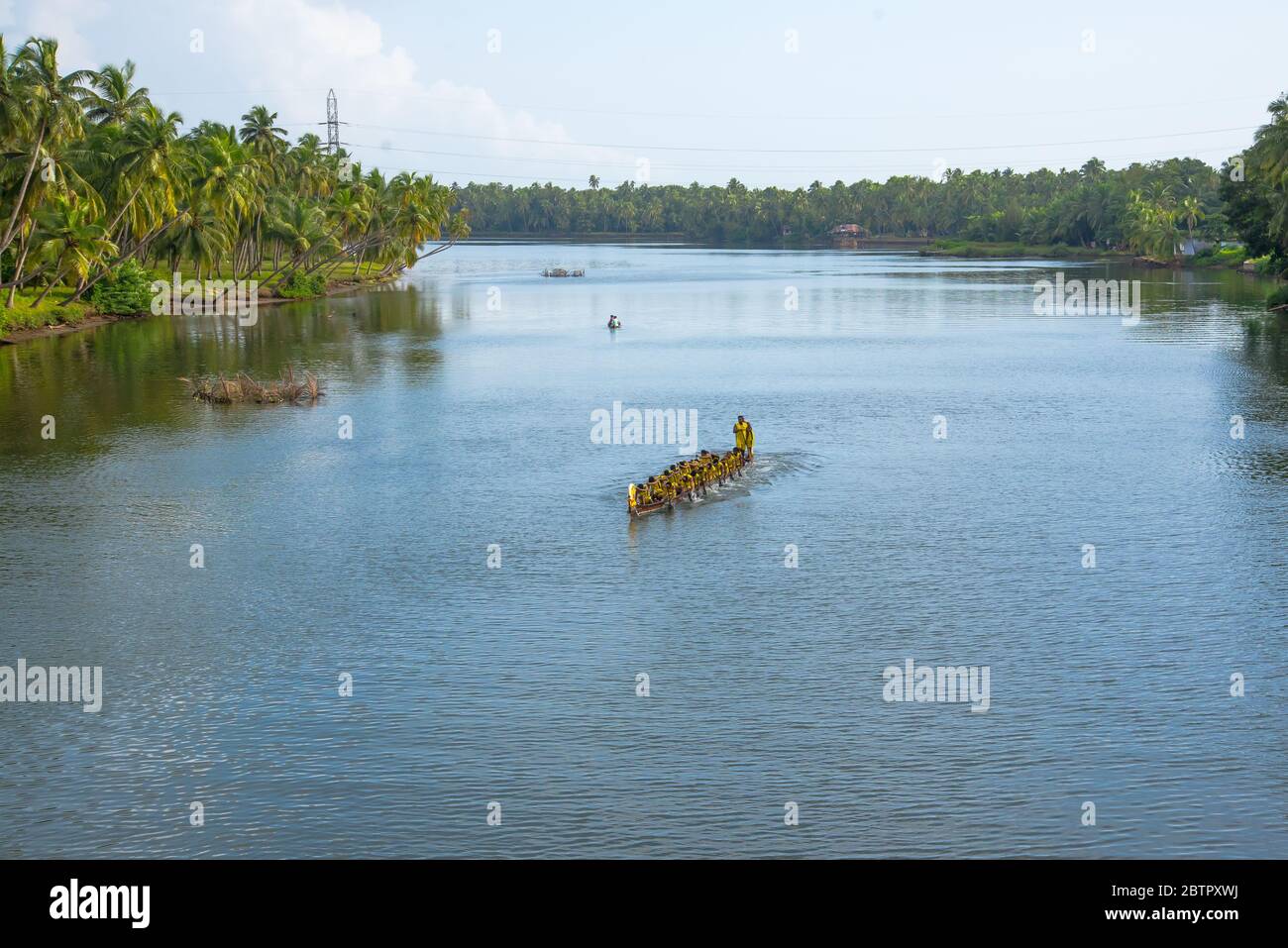 Alappuzha Lake, Punnamada lake and boat race picture Stock Photo - Alamy
