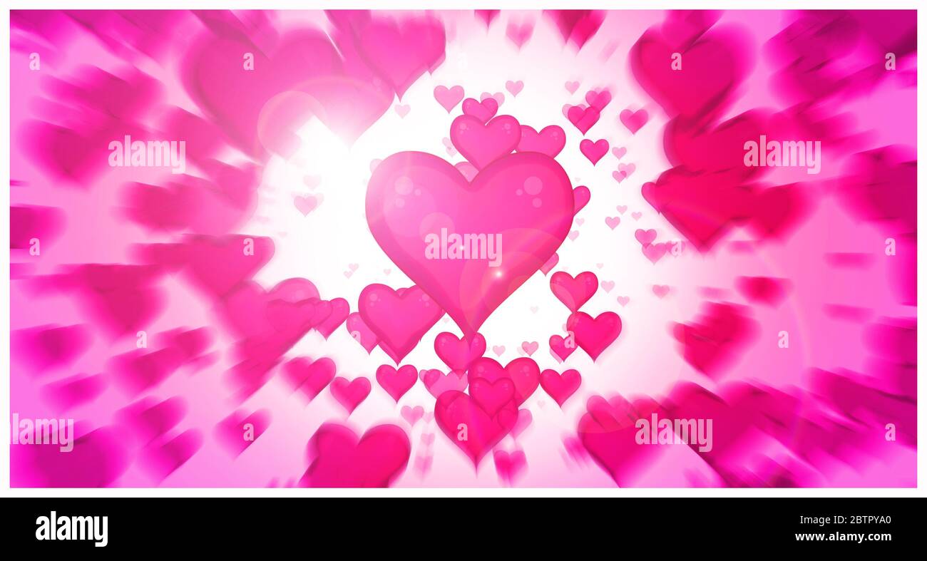 Illustration heart explosion hi-res stock photography and images - Alamy