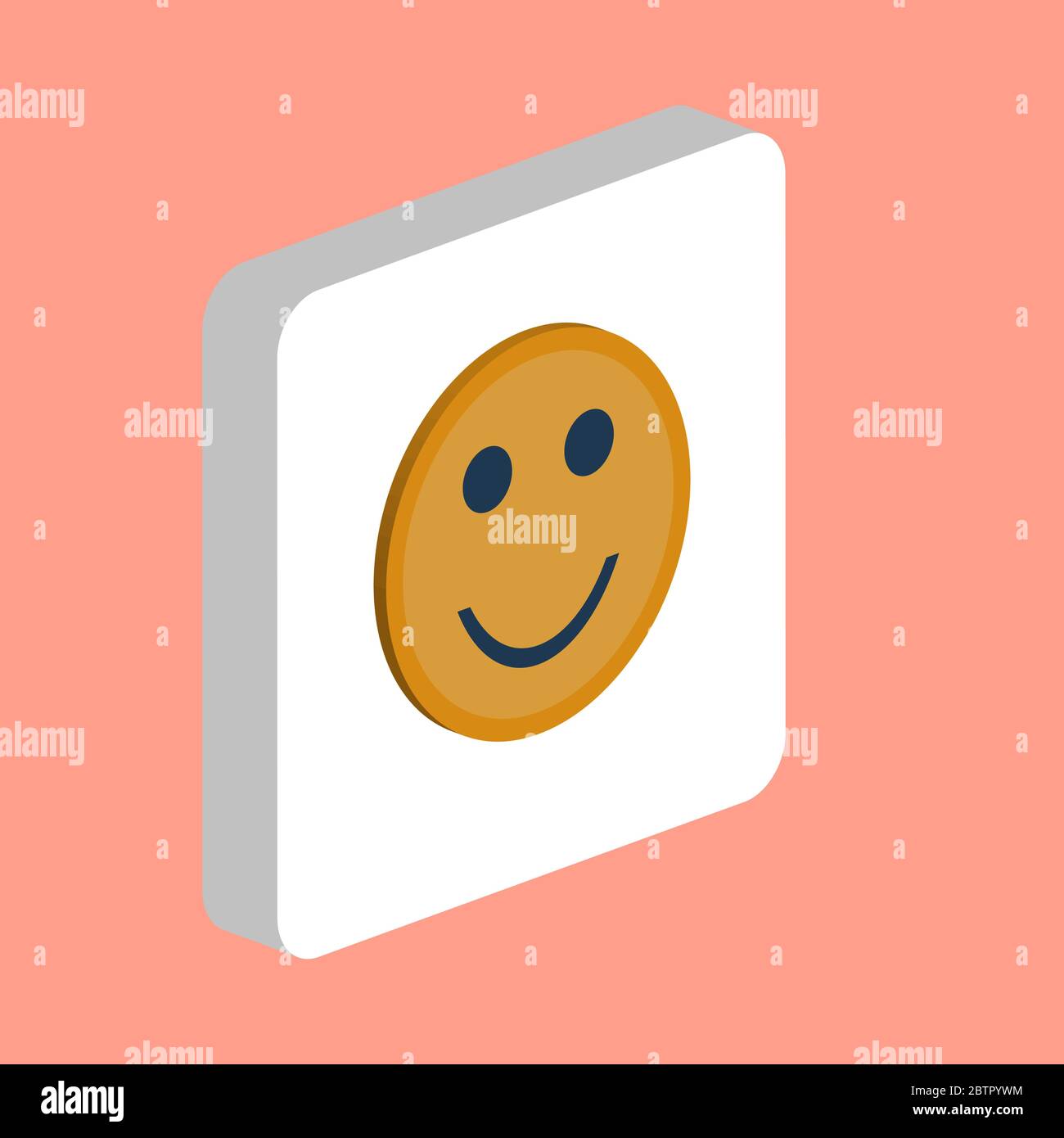 Happy face, smile Simple vector icon. Illustration symbol design ...