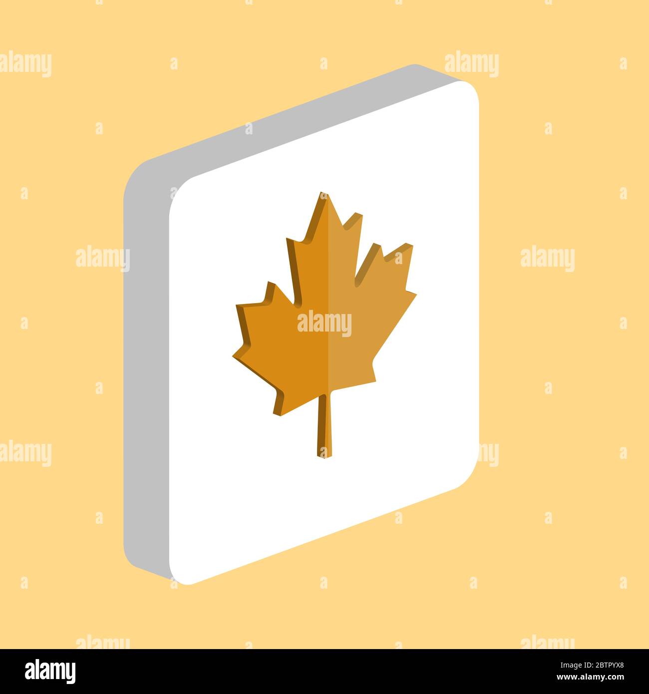 Canadian Maple Leaf Simple vector icon. Illustration symbol design ...