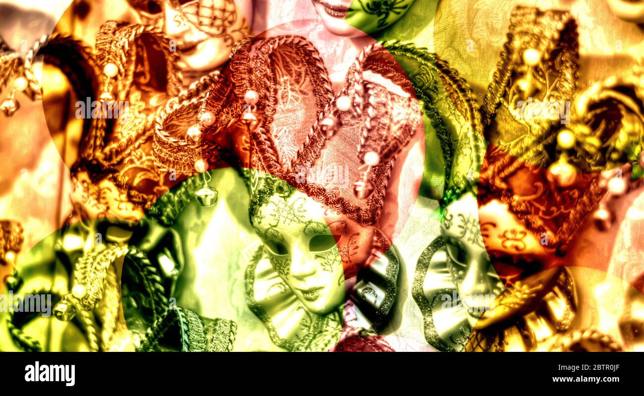 patterns of traditional masks for the carnival Stock Photo - Alamy