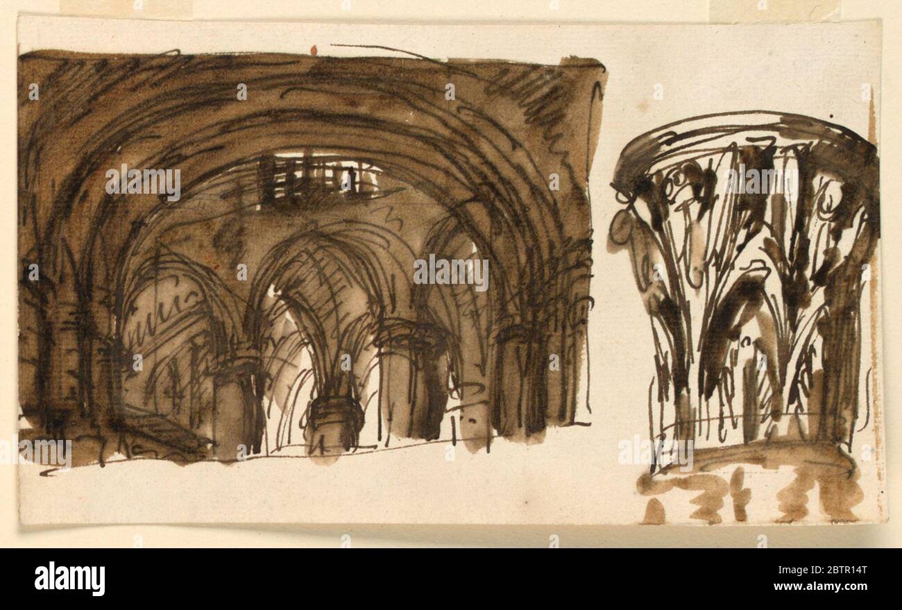 Stage Design for the Interior of a Vaulted Hall and a Capital. Research ...