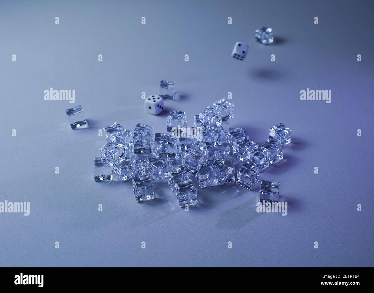 Falling ice cubes on black hi-res stock photography and images - Alamy