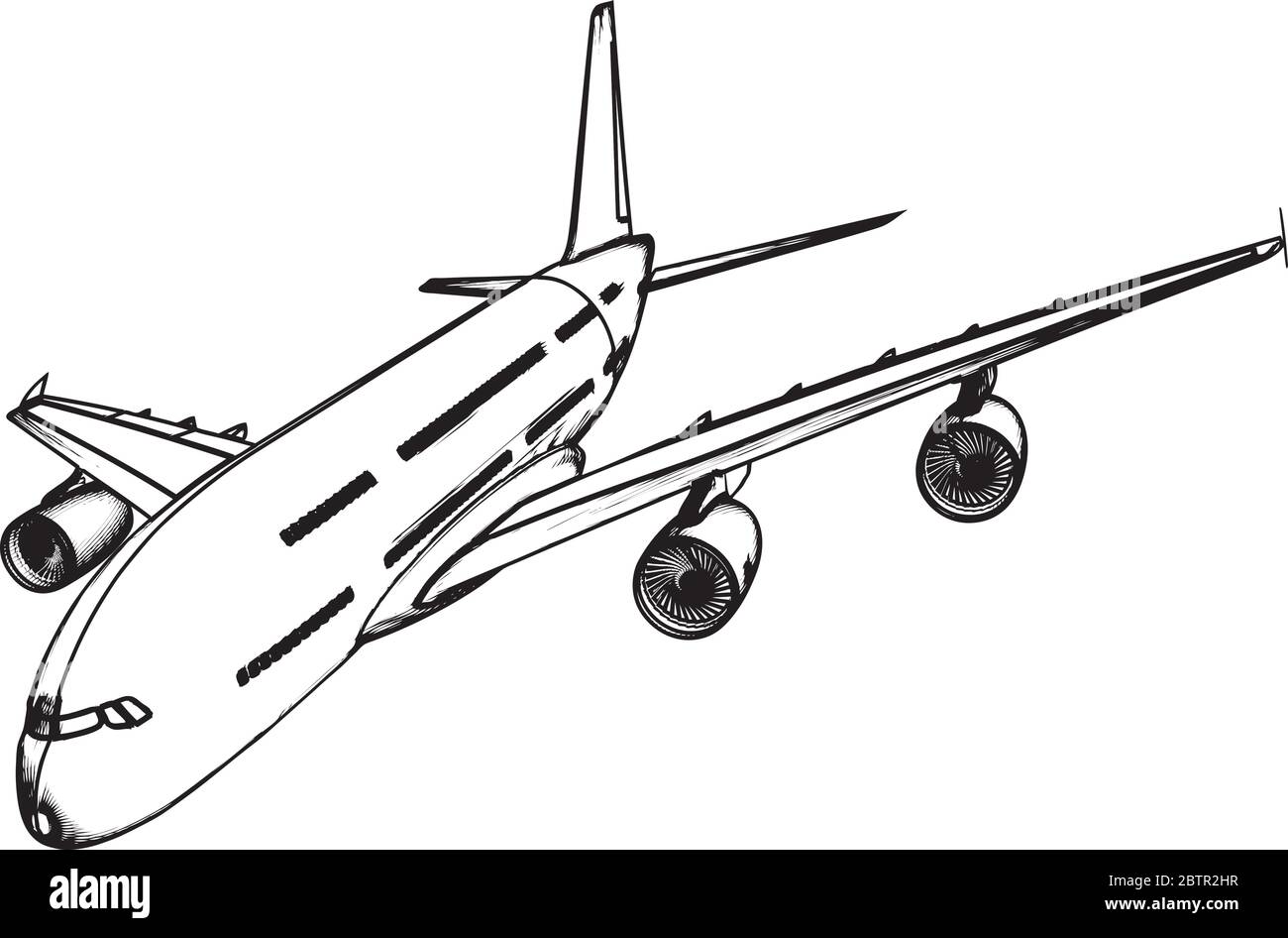 Commercial passenger plane side view vector Stock Vector Image & Art ...