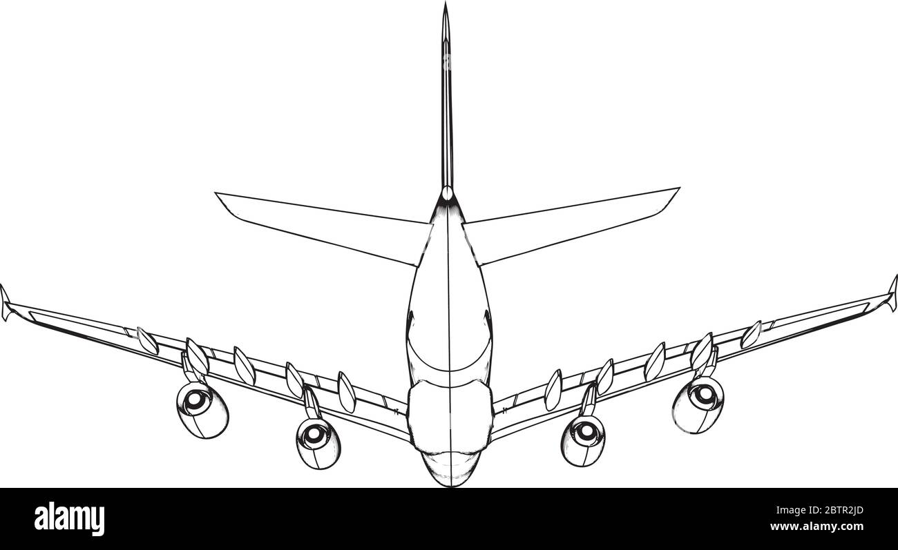 Commercial passenger back side vector Stock Vector Image & Art - Alamy